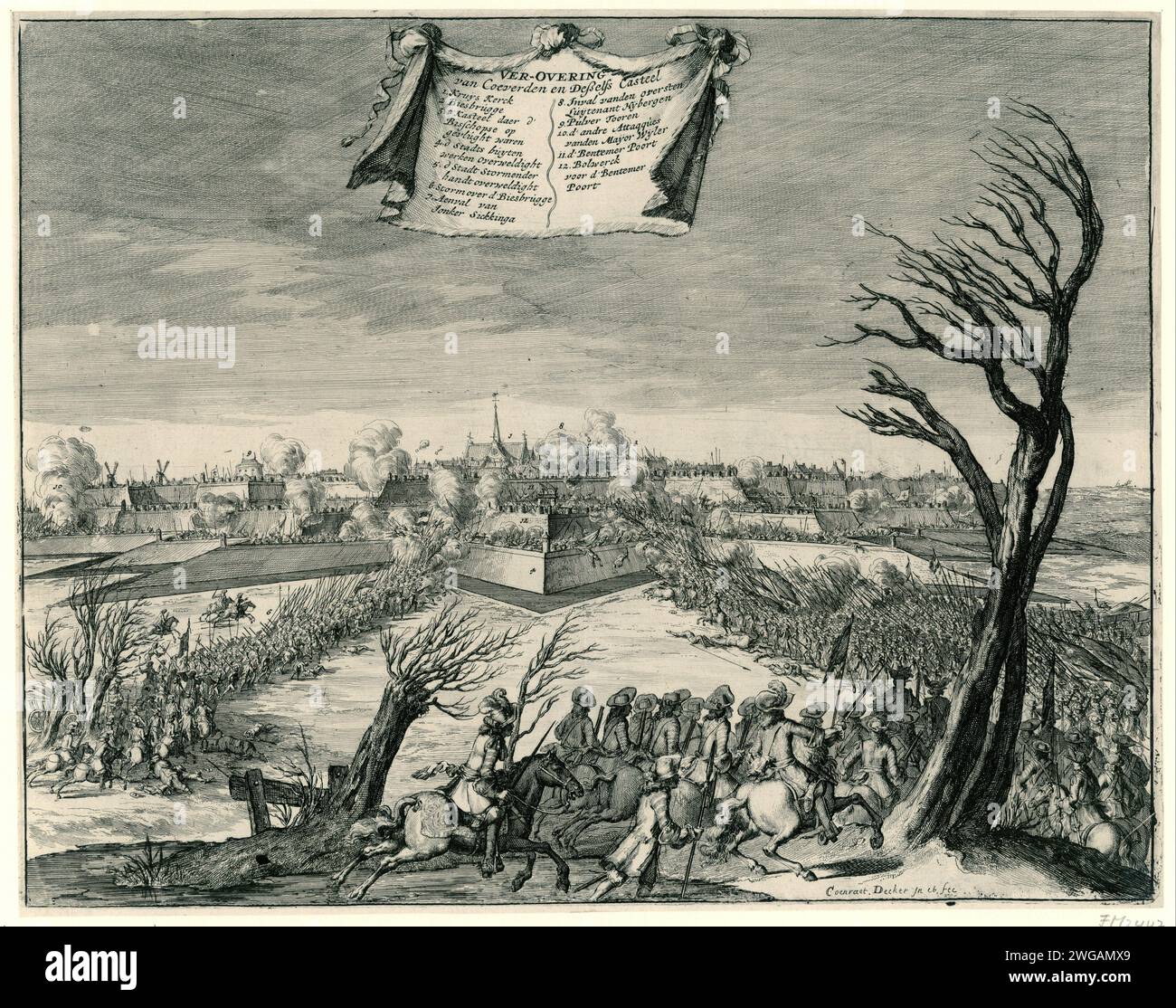 Conquest of Coevorden, 1672, Coenraet Decker, 1672 - 1673 print ...
