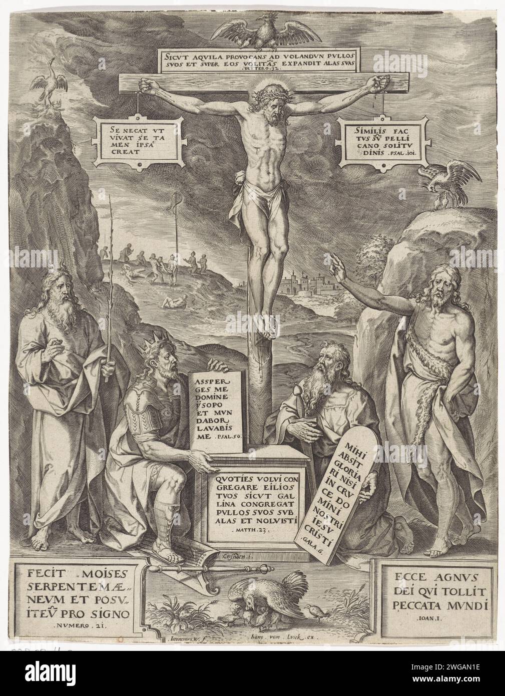 Allegory on the resurrection of Christ, Hieronymus Wierix, after Chrispijn van den Broeck, 1563 ...