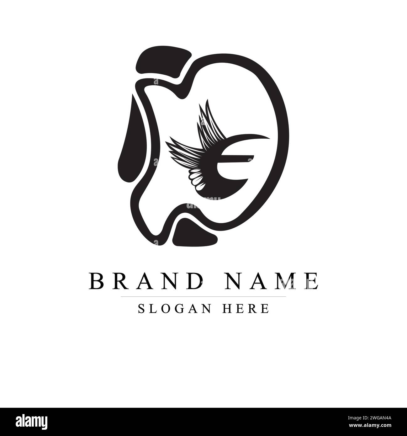 Modern and unique letter DE initials logo design, Initial lowercase ...