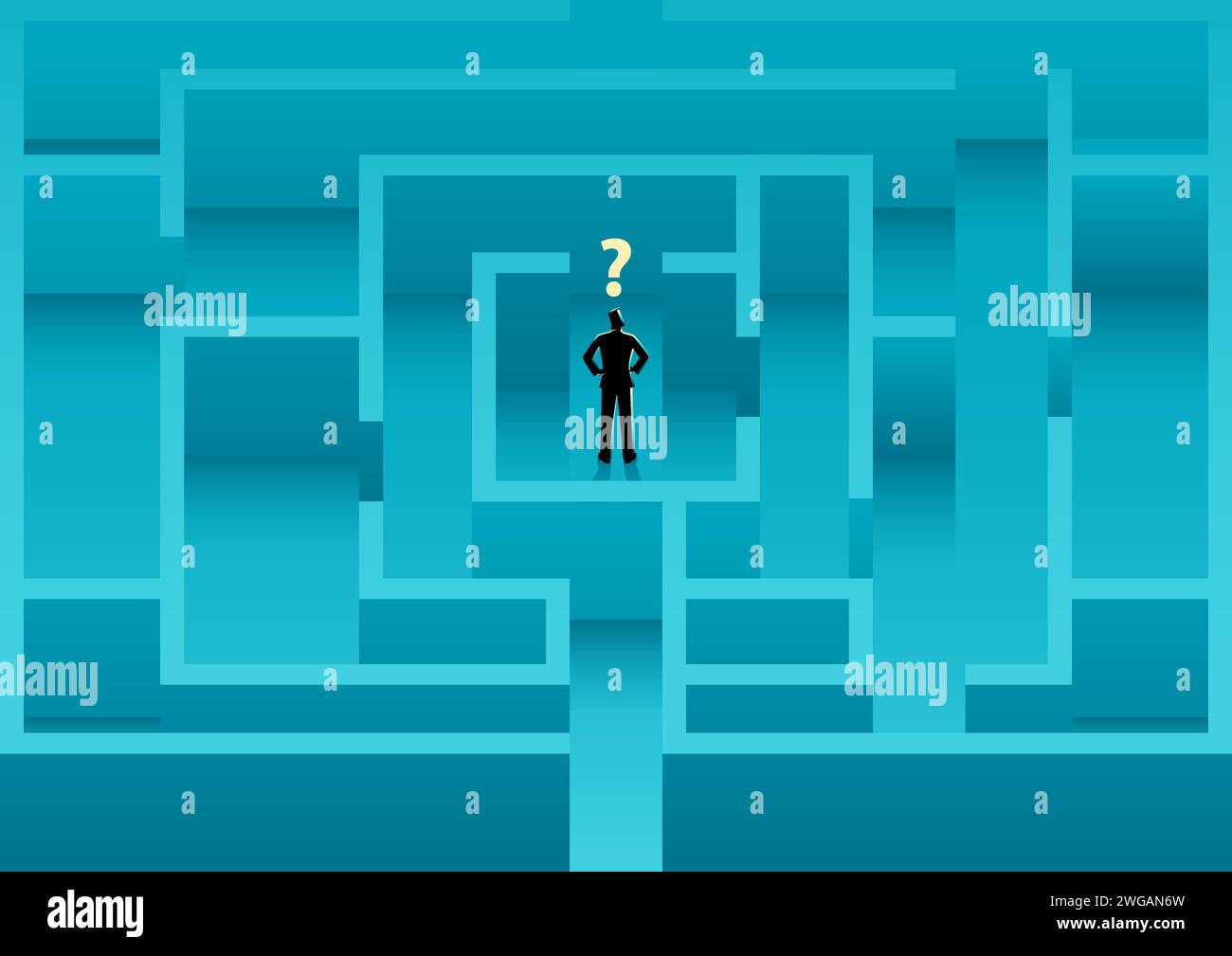 Question mark in middle maze Stock Vector Images - Alamy