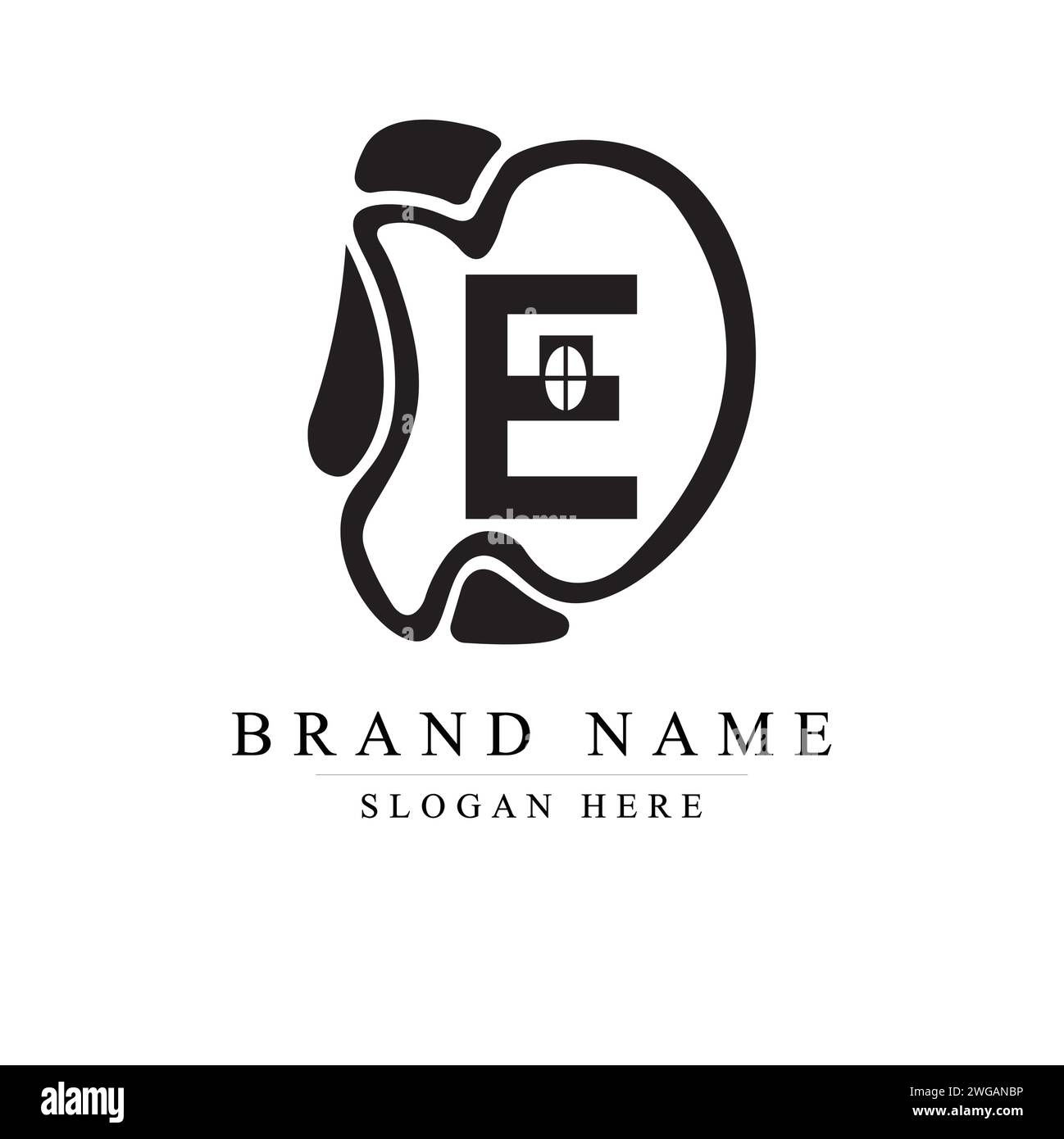 Modern and unique letter DE initials logo design, Initial lowercase ...