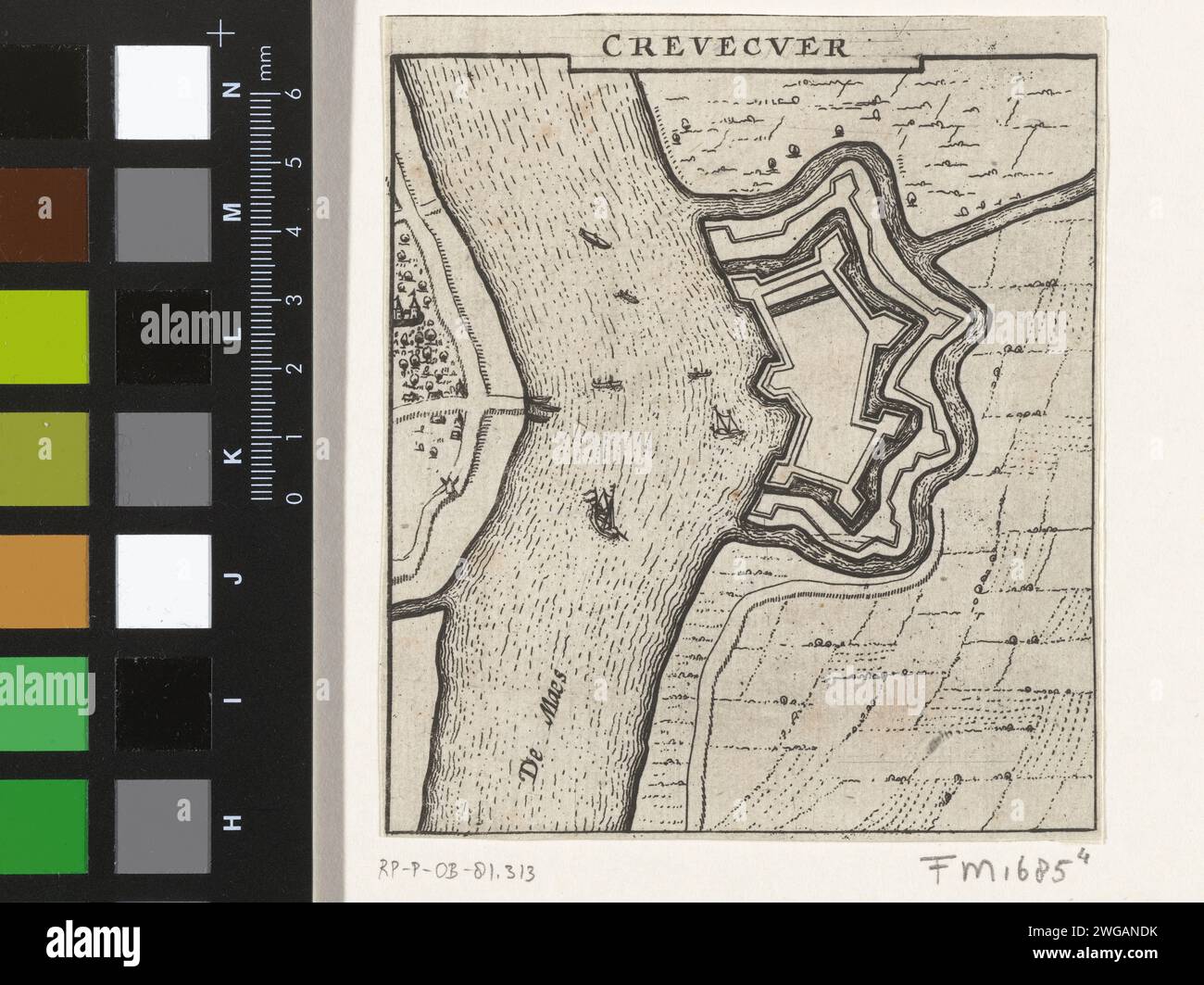 Map of Crèvecoeur, 1631-1632, 1632 - 1649 print Map of Crèvecoeur. Part ...
