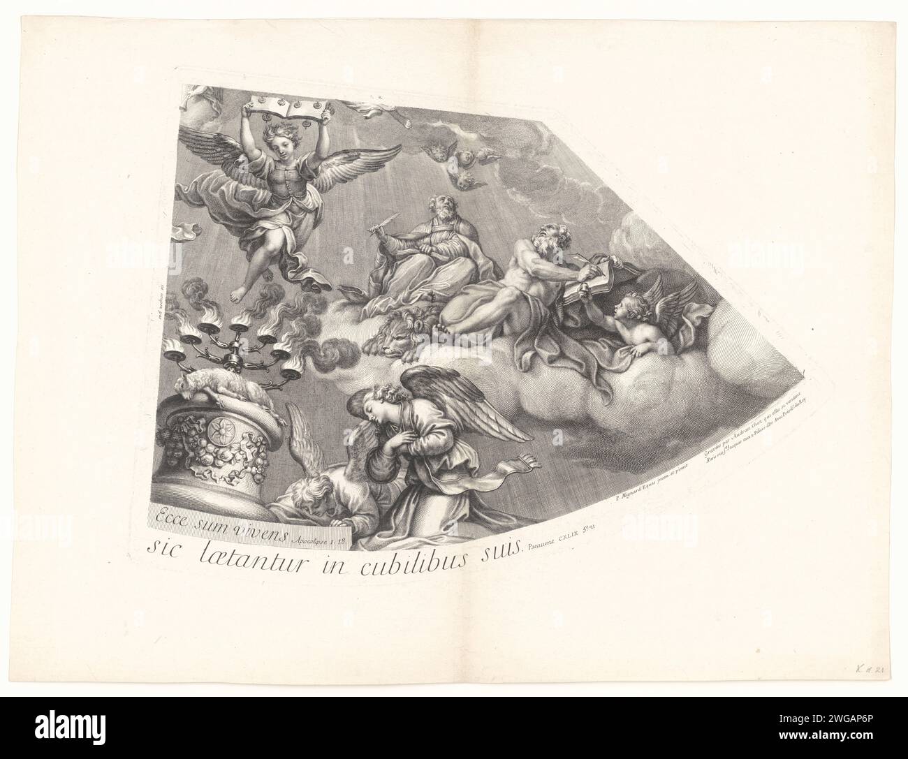 Ceiling paintings in the dome of the Kerk Val-Du-Grace: ao Engelen and ...
