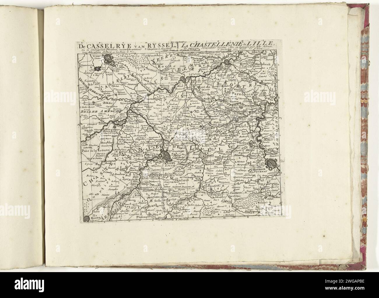 Map of the Kasselrij van Rijssel, ca. 1701-1713, 1701 - 1714 print Map ...