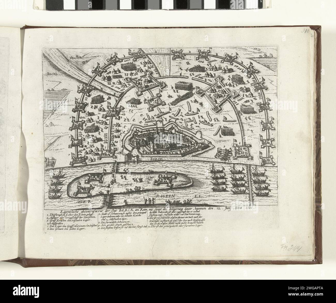 Van Rheinberg document, 1601, 1601 - 1603 print Siege of Rheinberg by ...