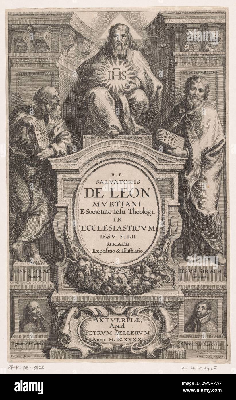 Christ met Jesus Sirach Junior en senior, Cornelis Galle (1), after ...