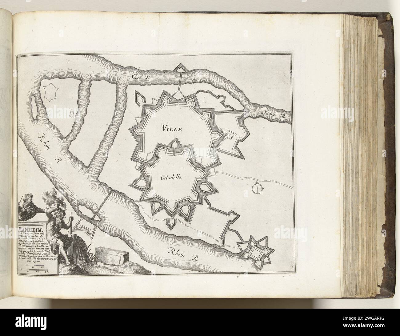 Map of Mannheim, ca. 1693-1696, 1693 - 1696 print Map of the ...