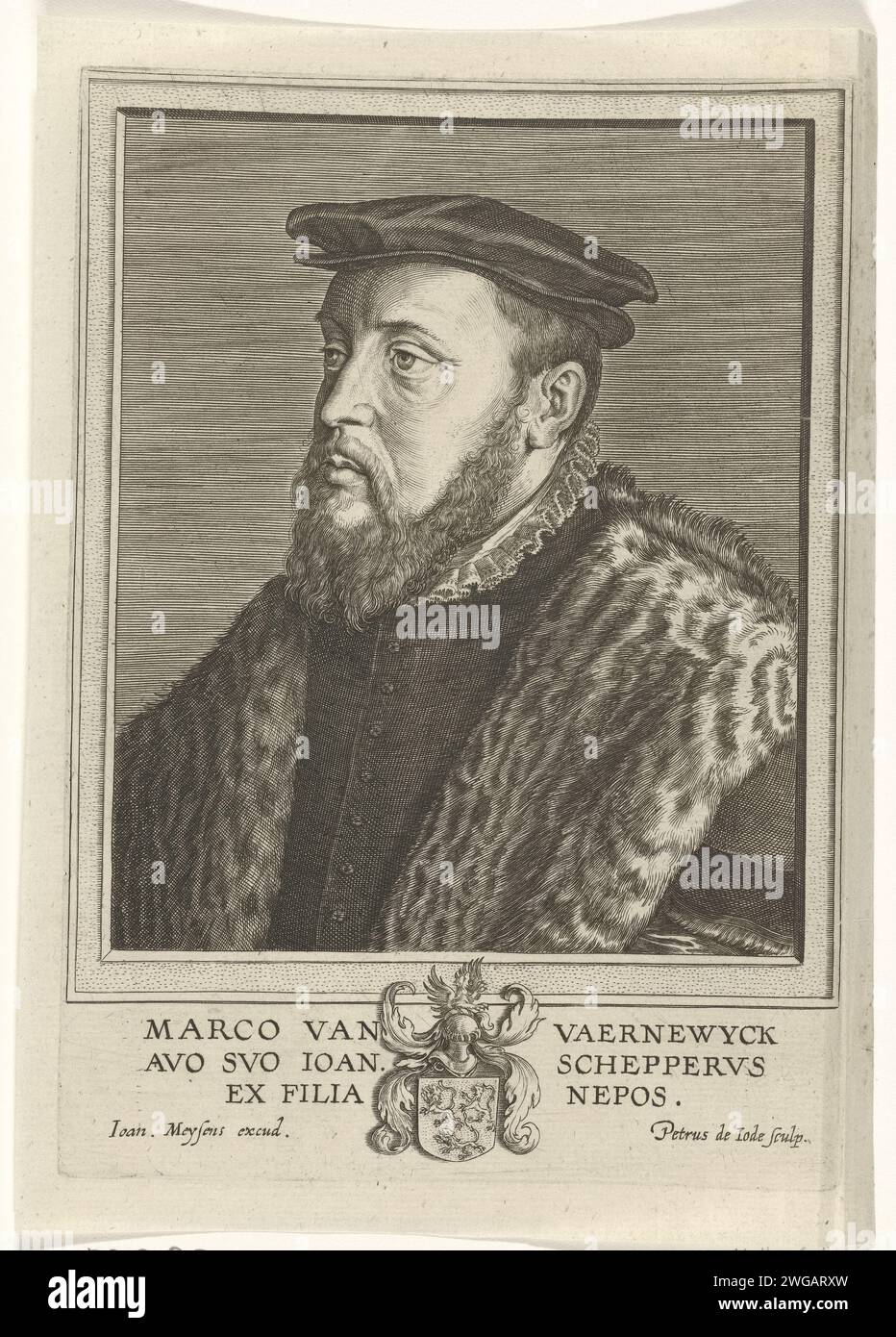 Portrait of Marcus van Vaernewijck, Pieter de Jode (I), 1590 - 1632 ...
