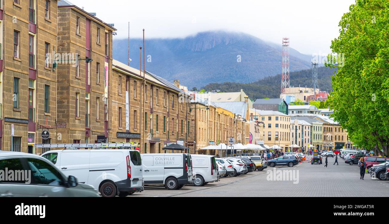 The Salamanca Place precinct in Hobart, Tasmania, Australia. Salamanca ...