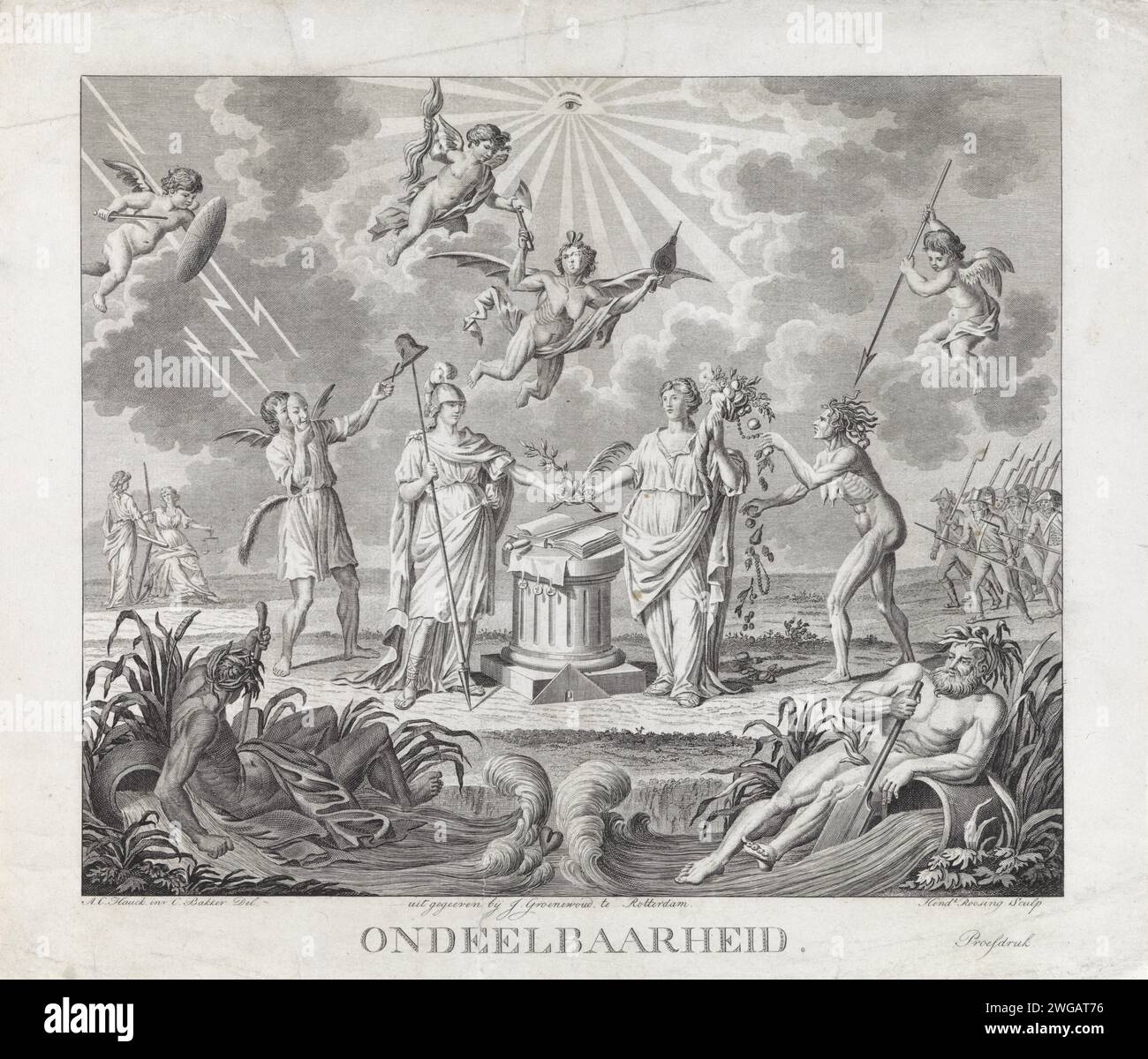 Allegory of indivisibility, 1795, Hendrik Roosing, after August ...