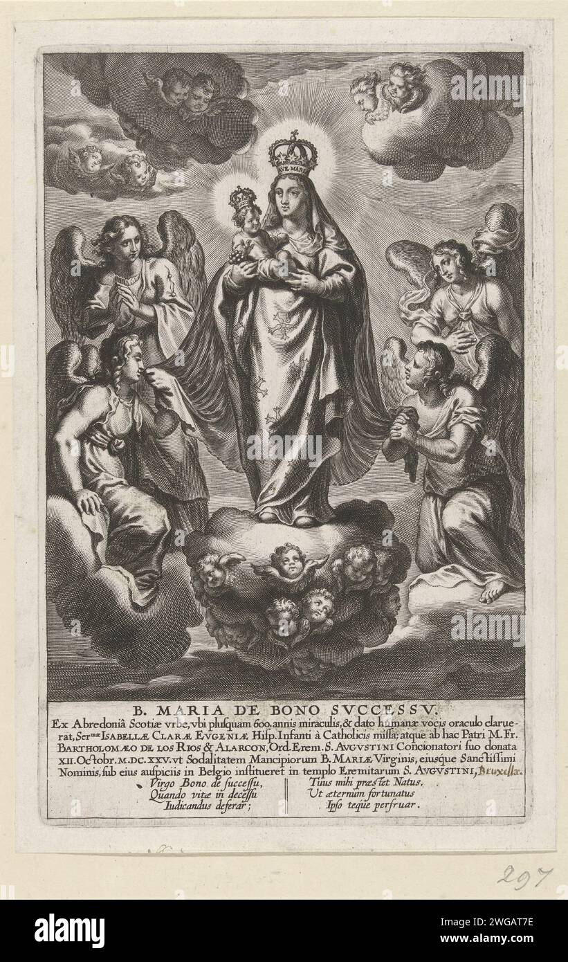 Maria with child on a cloud, Cornelis Galle (I) (attributed to), 1586 ...