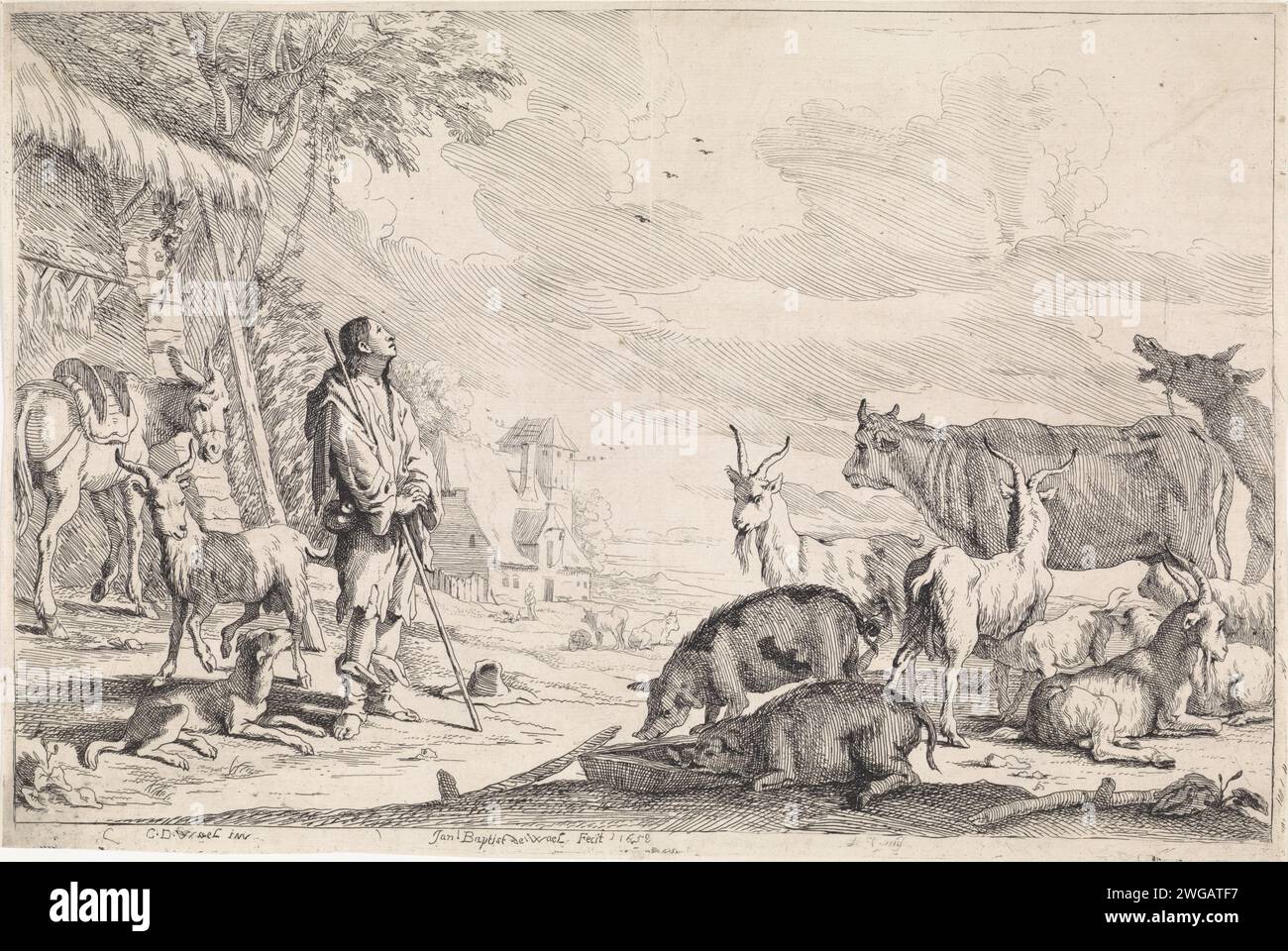 The Lost Son as a Pig Hearth, Jan Baptist de Wael, After Cornelis de ...