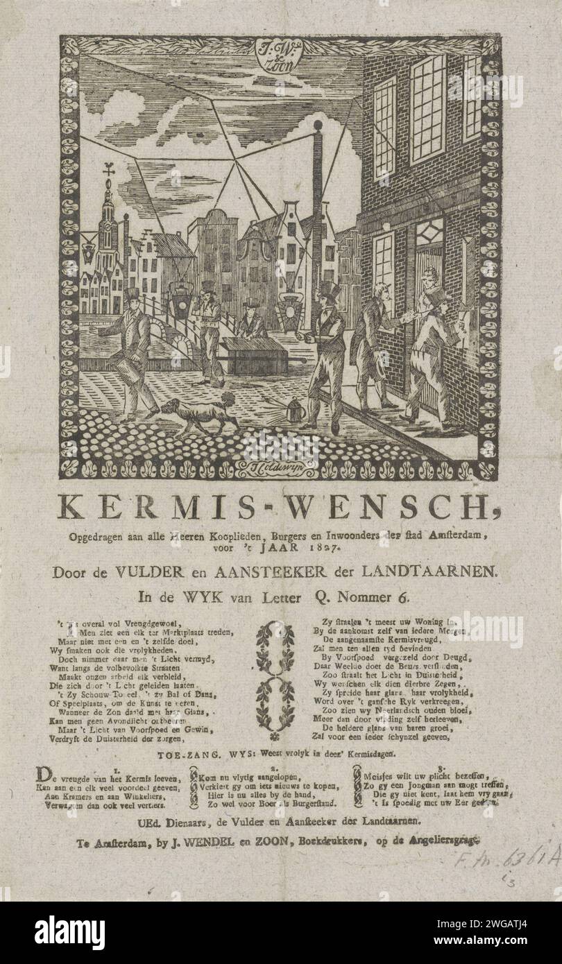 KermisStrent of the lantern racks of Amsterdam for the year 1827, Jacob ...