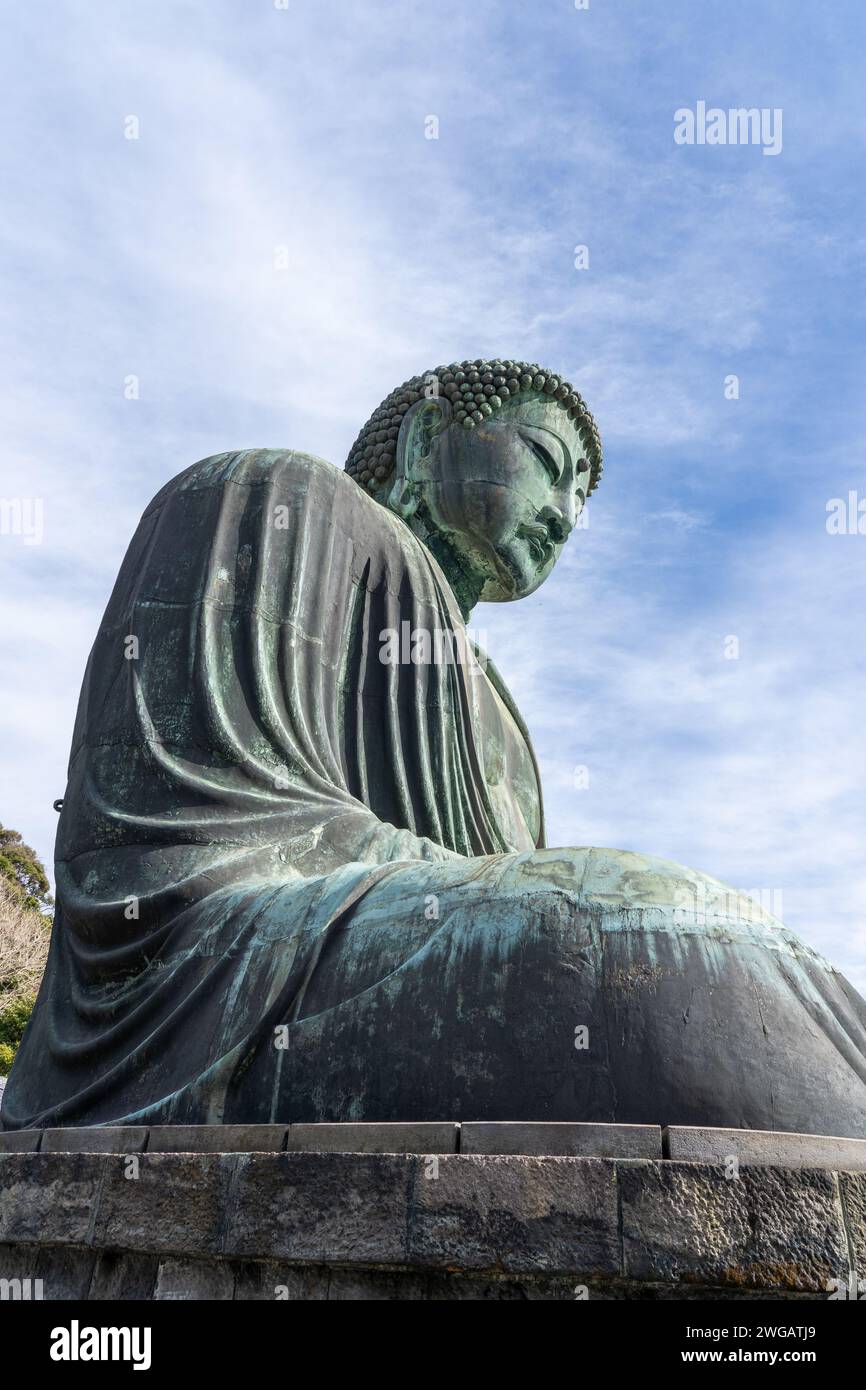 The statue of the Great Buddha of Kamakura in Kotokuin, Japan Stock ...