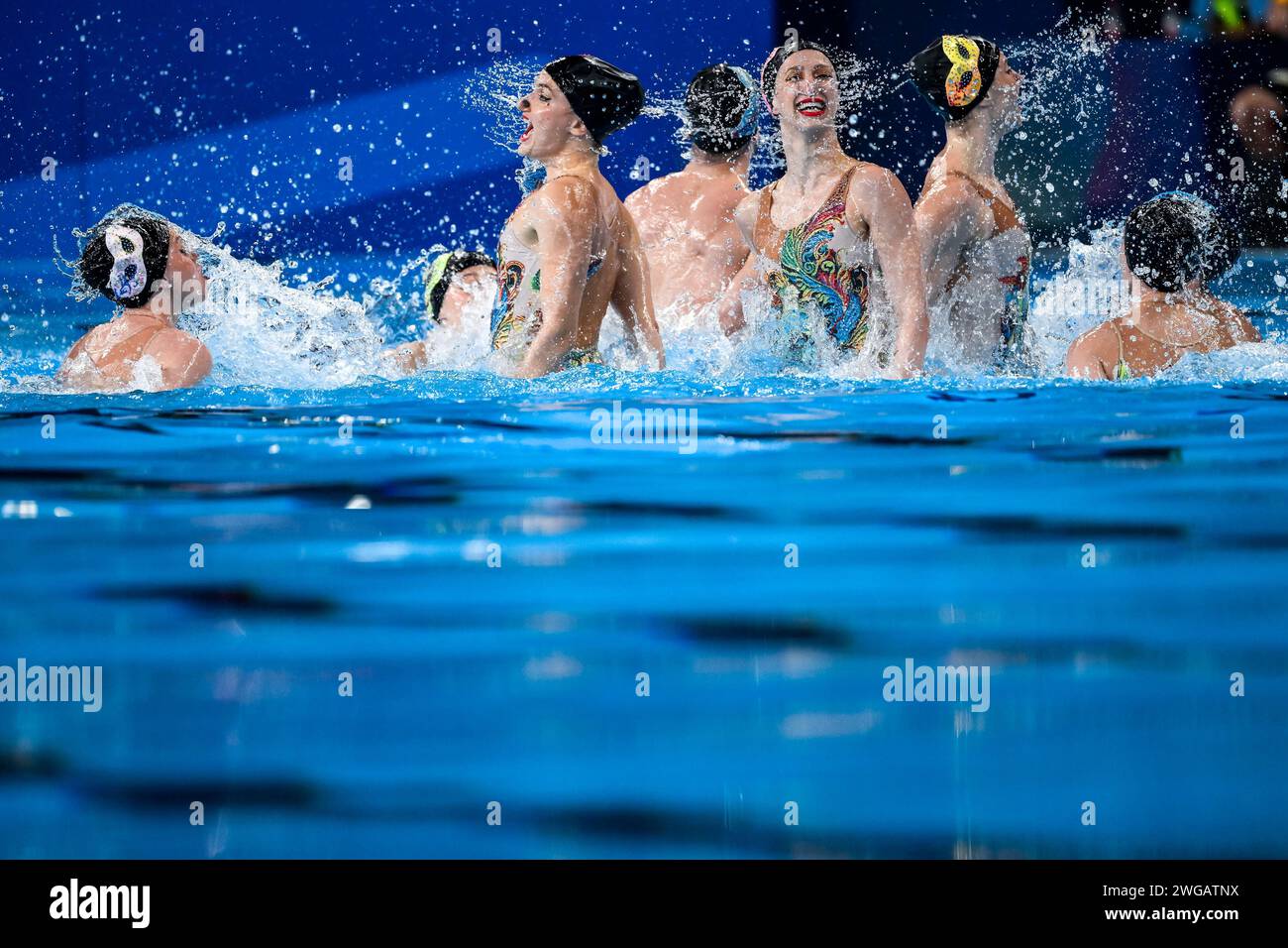 Artistic swimming acrobatic routine preliminary hi-res stock ...