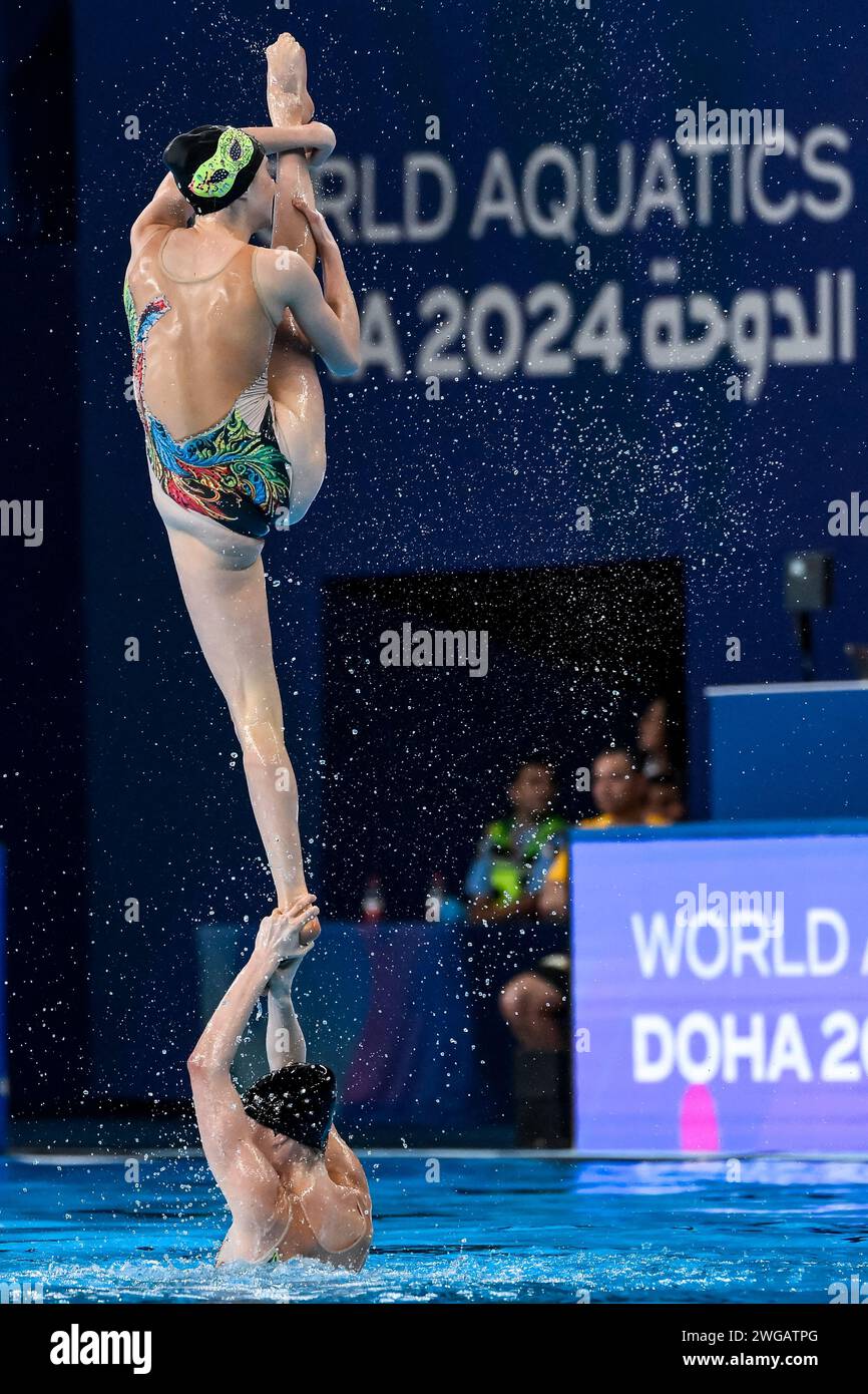 Artistic swimming acrobatic routine preliminary hi-res stock ...