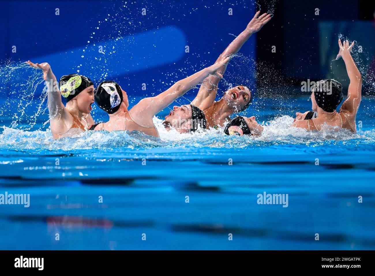 Artistic swimming acrobatic routine preliminary hi-res stock ...