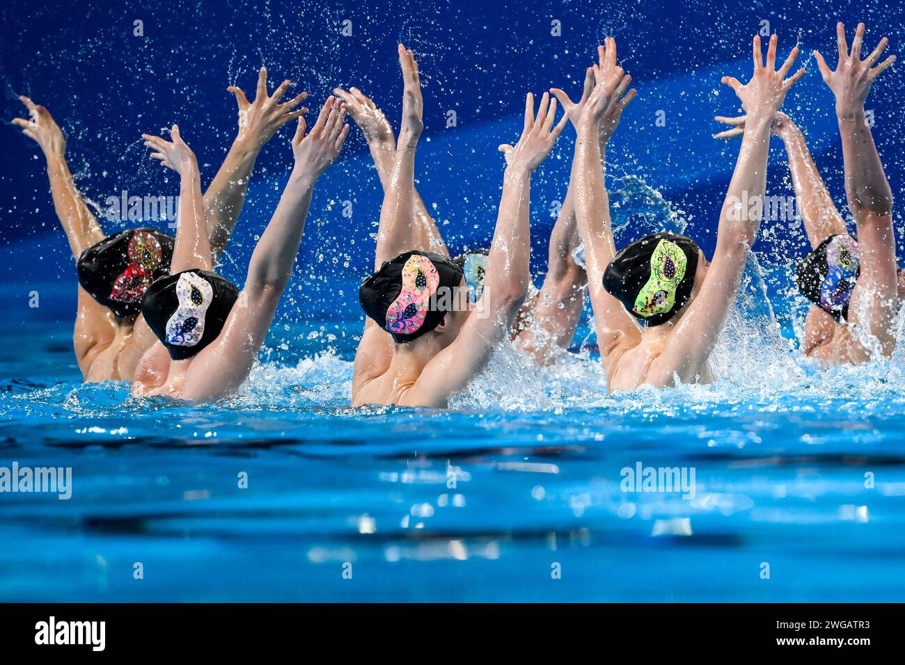 Doha, Qatar. 03rd Feb, 2024. Athletes of team Italy compete in the ...