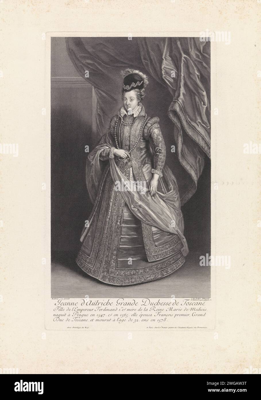 Portrait of Johanna van Austria, Gerard Edelinck, After Jean -Marc ...