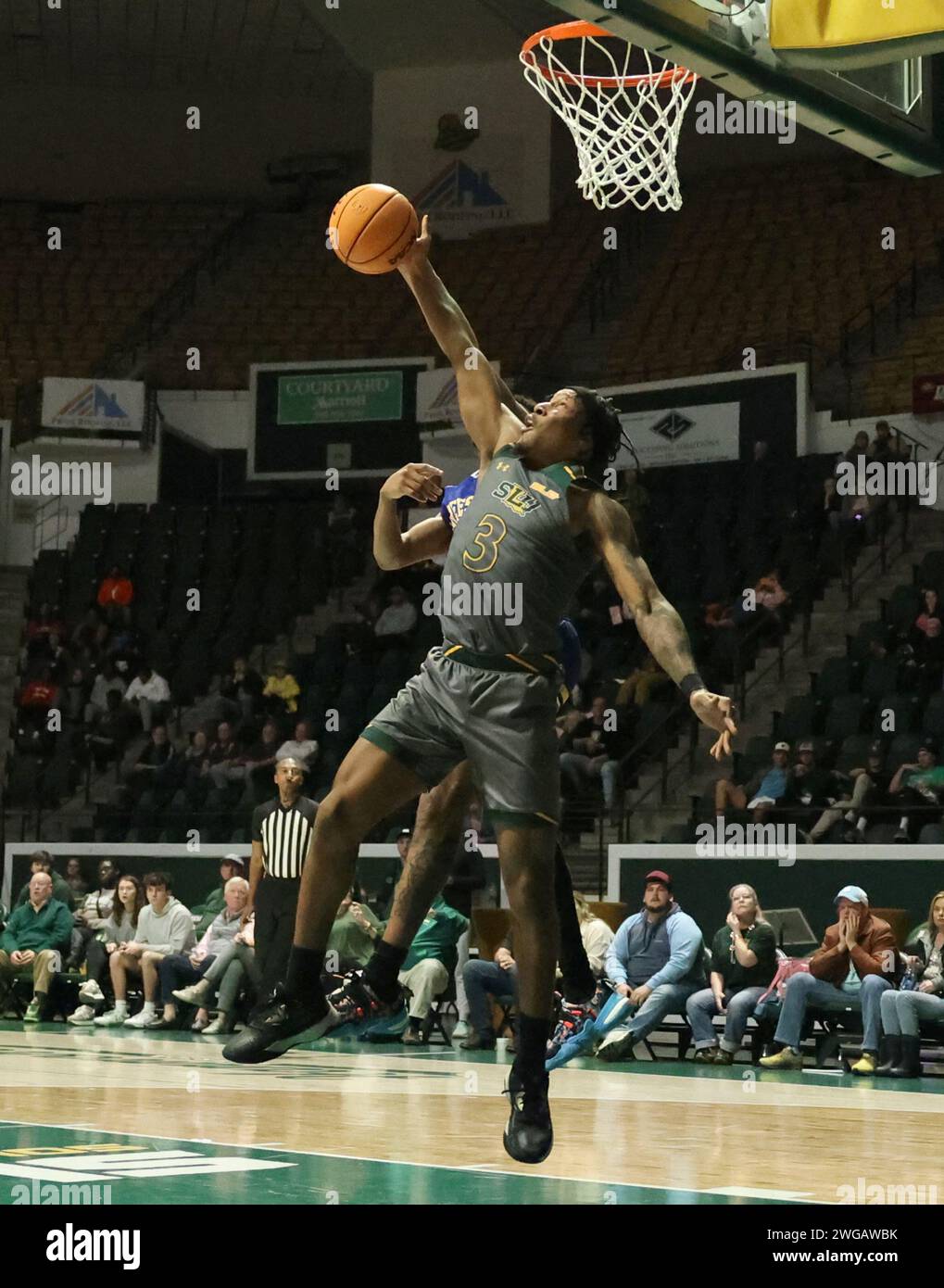 Hammond, USA. 03rd Feb, 2024. Southeastern Louisiana Lions guard Roger ...