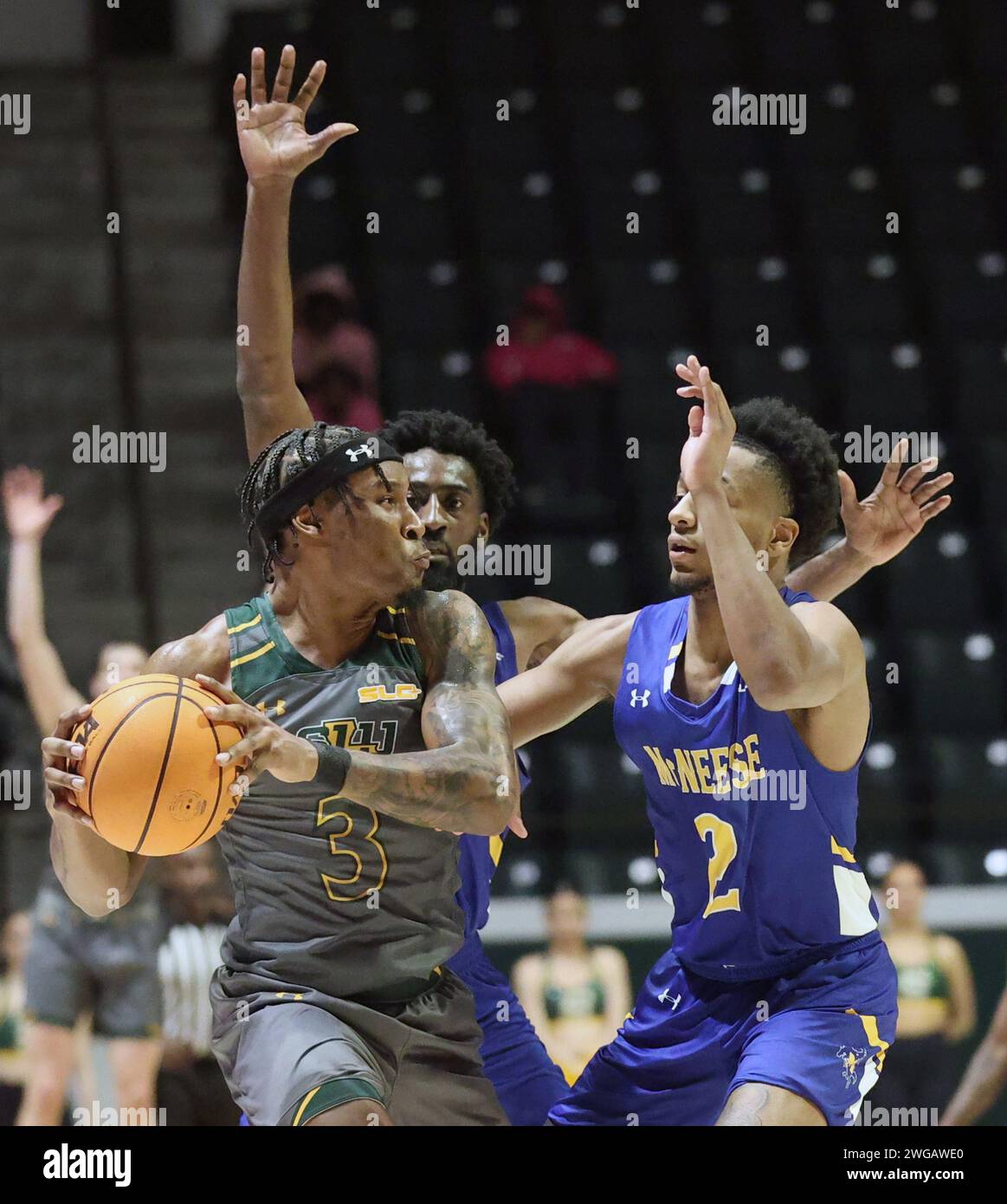 Hammond, USA. 03rd Feb, 2024. Southeastern Louisiana Lions guard Roger ...