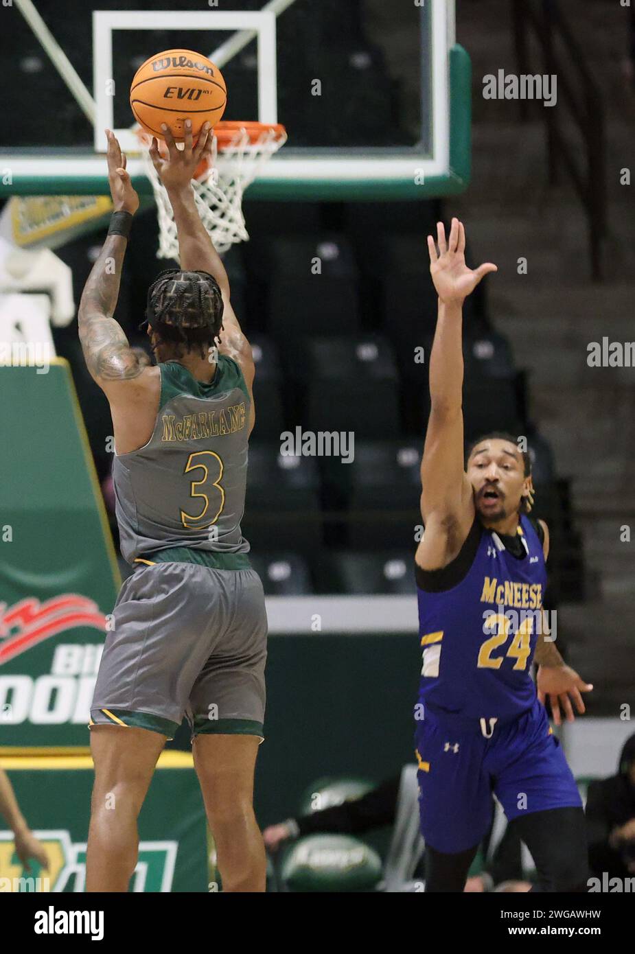 Hammond, USA. 03rd Feb, 2024. Southeastern Louisiana Lions guard Roger ...