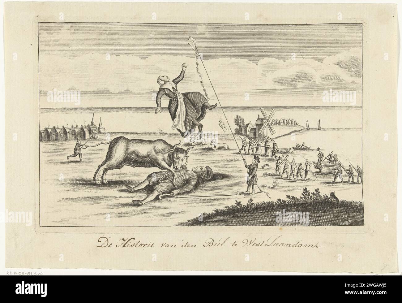 The cruelty of the bull, 1647, 1750 - 1850 print Illustration of the ...