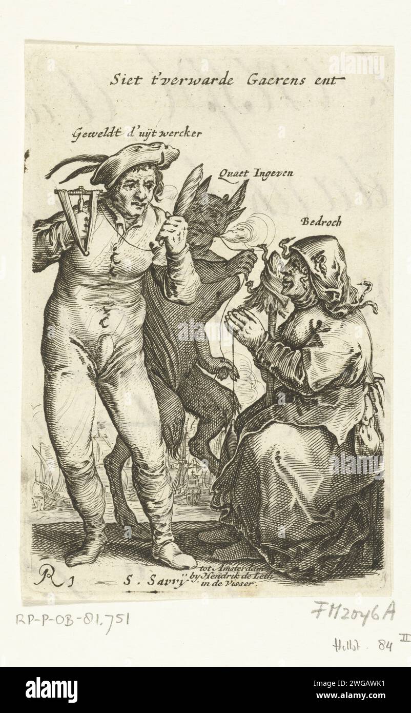The Devil confuses the yarn, 1652, 1725 - 1766 print The devil confuses ...