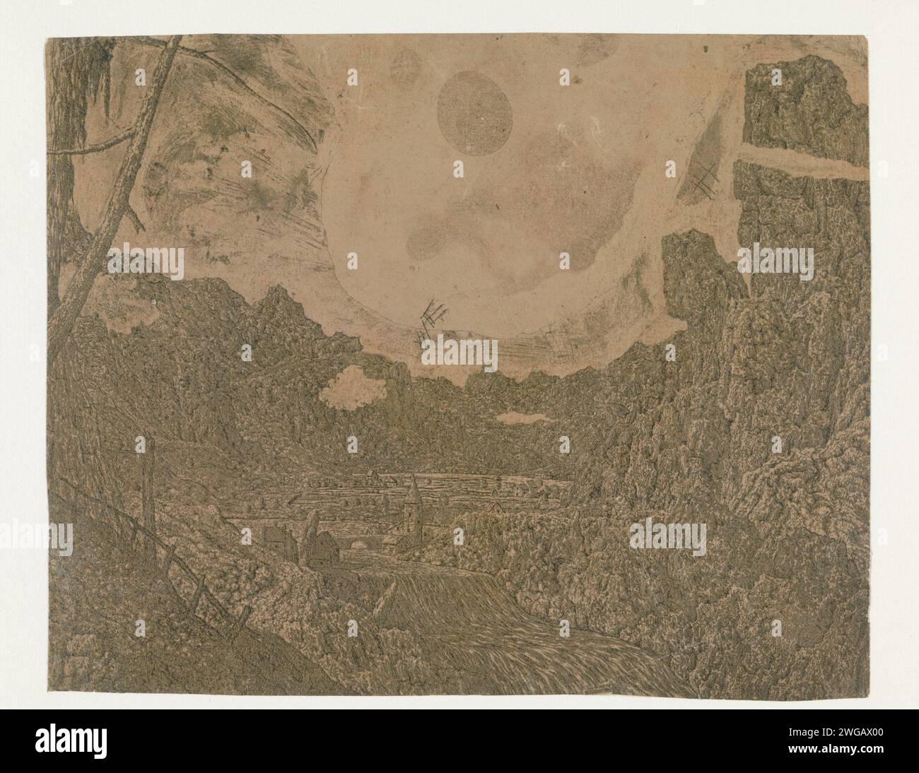 Landscape with a Waterfall, Second Version, Hercules Segers, c. 1625 ...