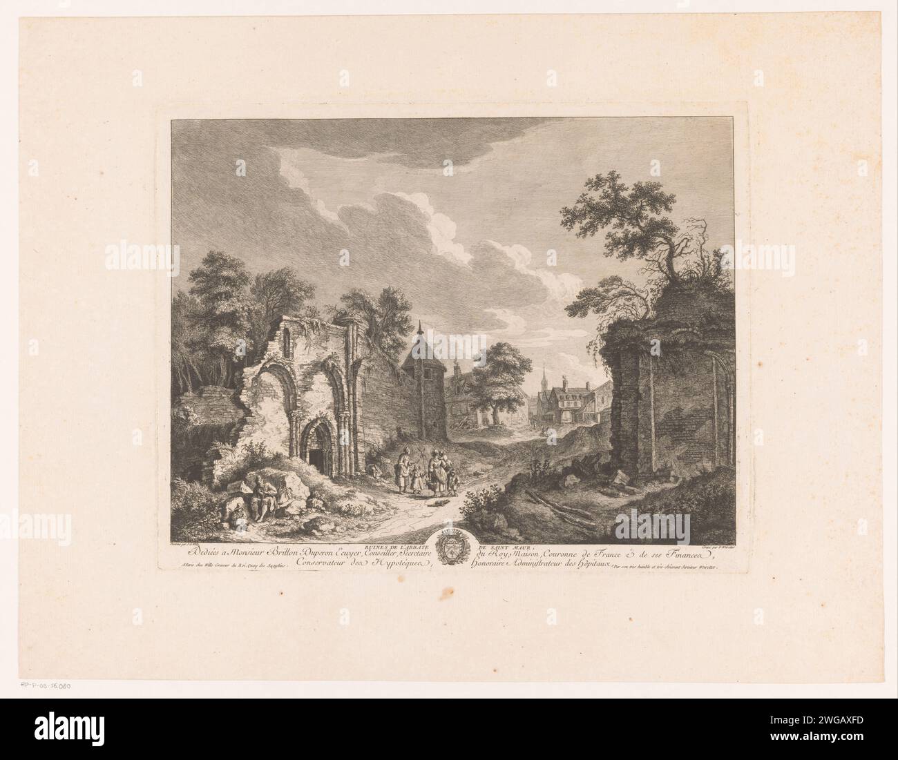 Ruïnes van de Abbaye de Saint-Maur, Franz Edmund Weirotter, After ...