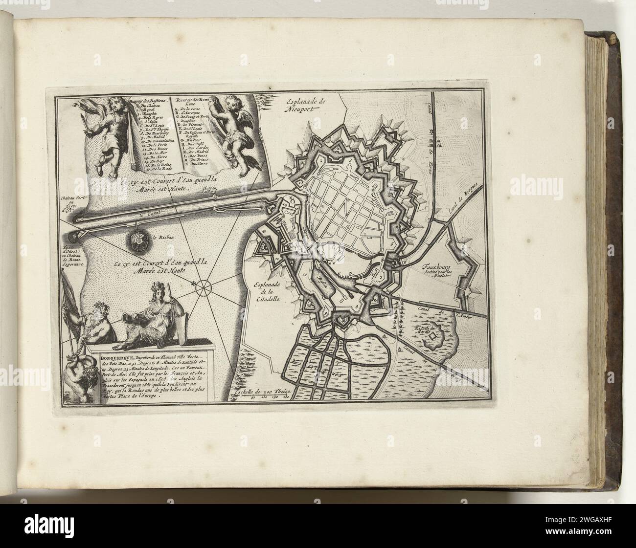 Map of Dunkirk, 1693, 1693 print Map of the reinforcements around the ...