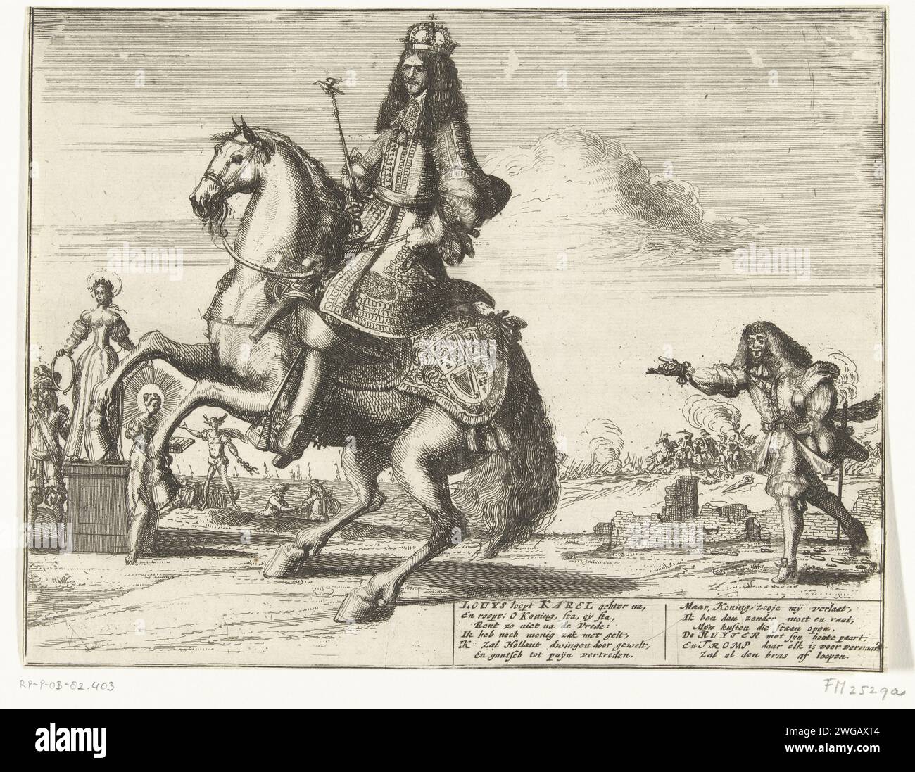 Cartoon on the attempts of France to prevent the Peace Trade of England ...