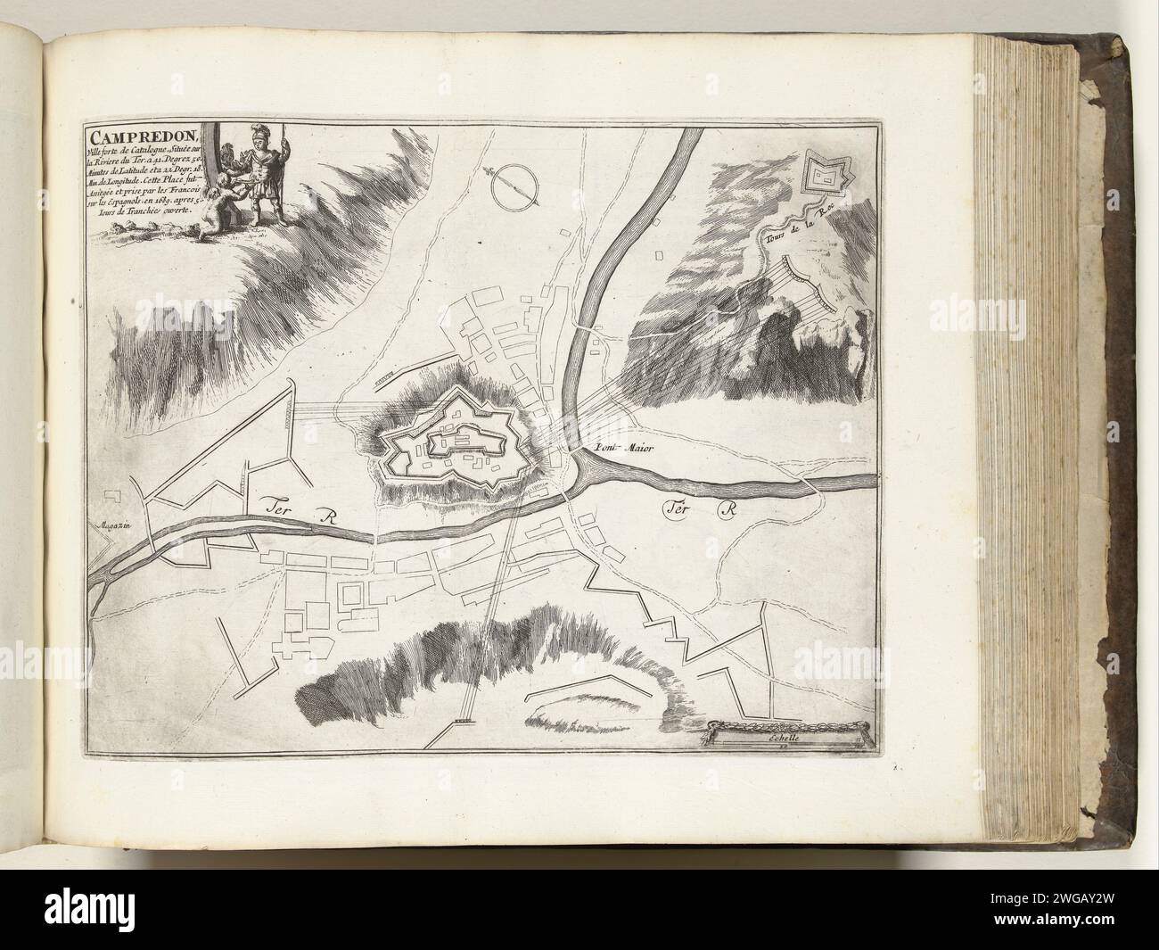 Beleg Van Campredon, 1689, 1693 - 1696 print Siege of the Spanish Fort ...