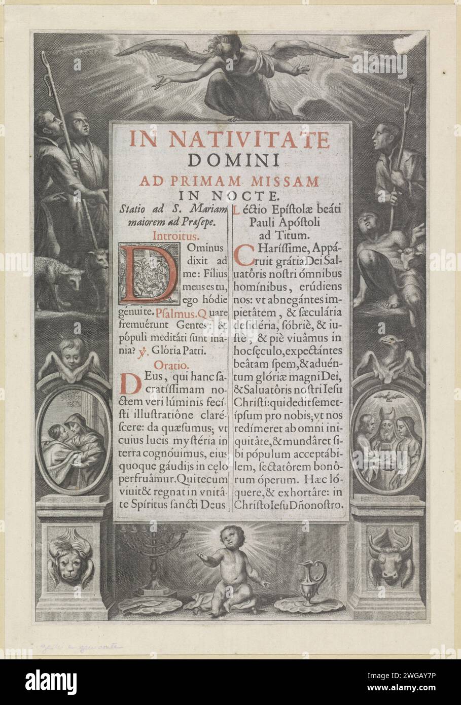 Frame with the proclamation to the shepherds, Anonymous, 1650 - 1750 ...