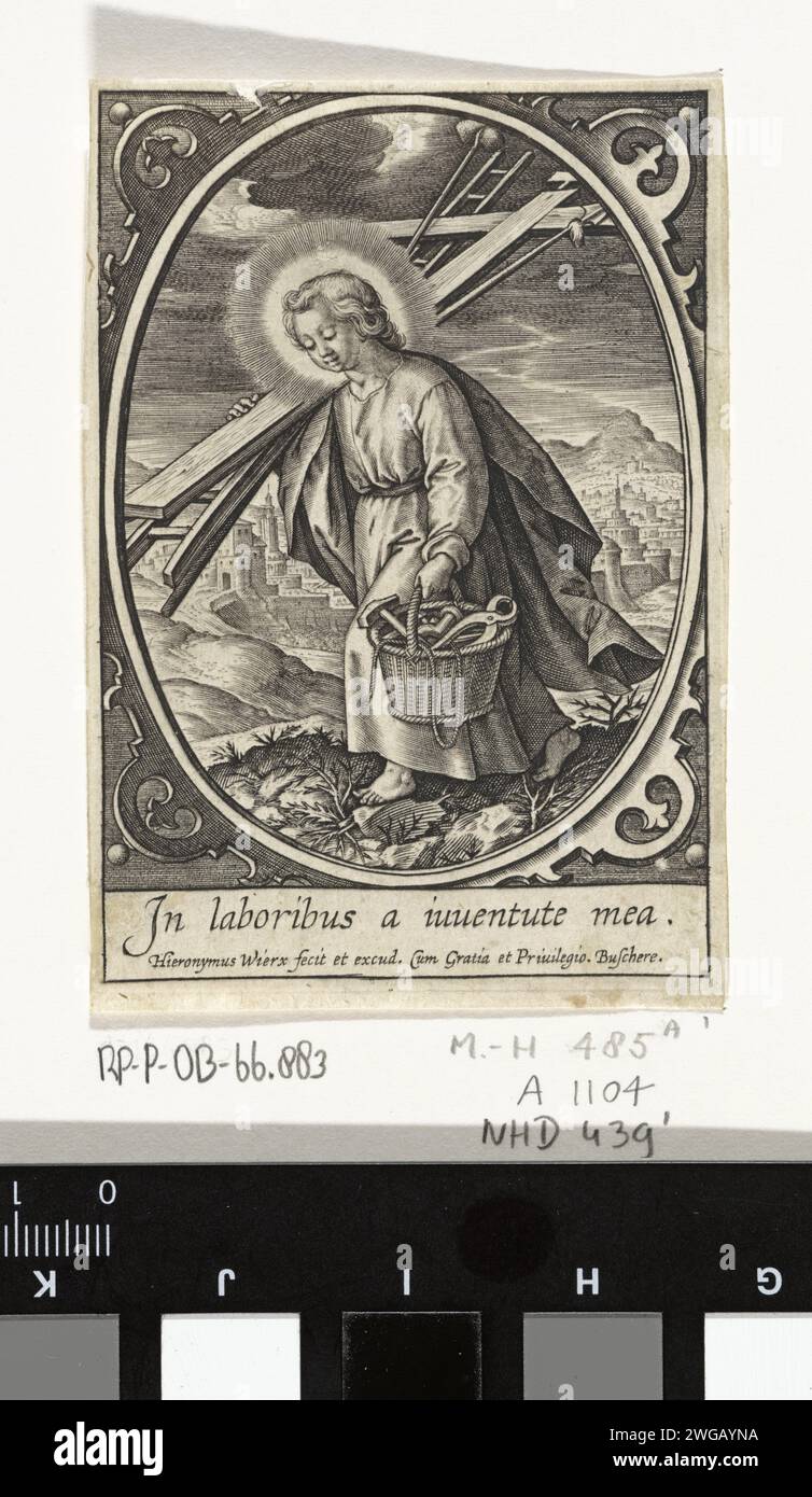 Christkind wears the passion tools, Hieronymus Wierix, 1563 - Before 1619 print The Christ child ...