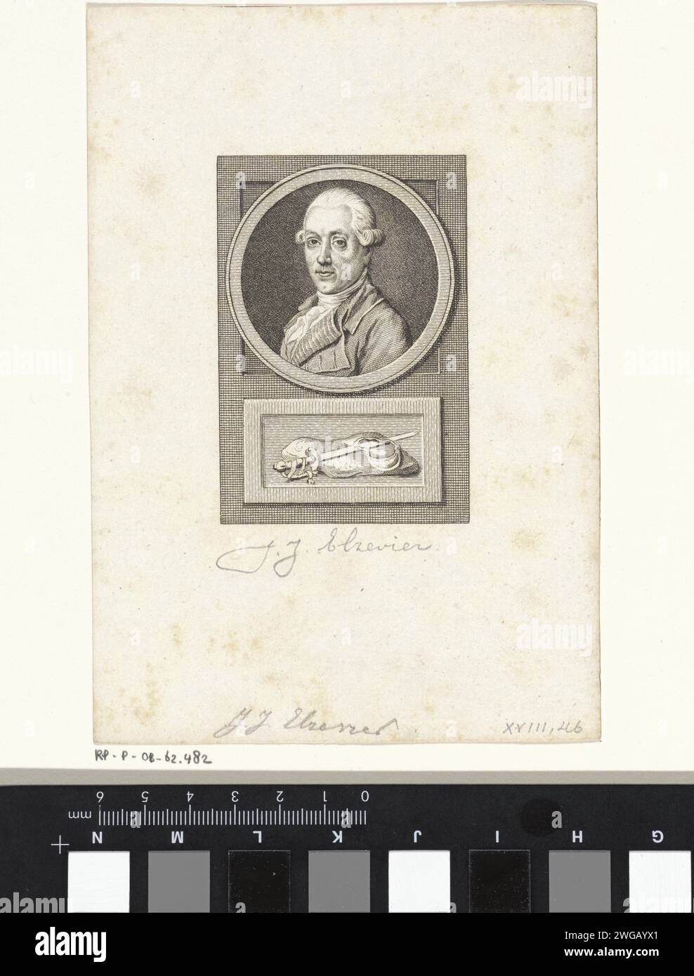 Portret van Jan Jacob Elzevier, Reinier Angle (I), After Jacobus Buys ...