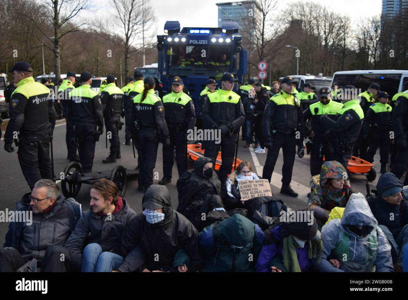THE HAGUE, NETHERLANDS - FEBRUARY 03: Hundreds of climate activists ...