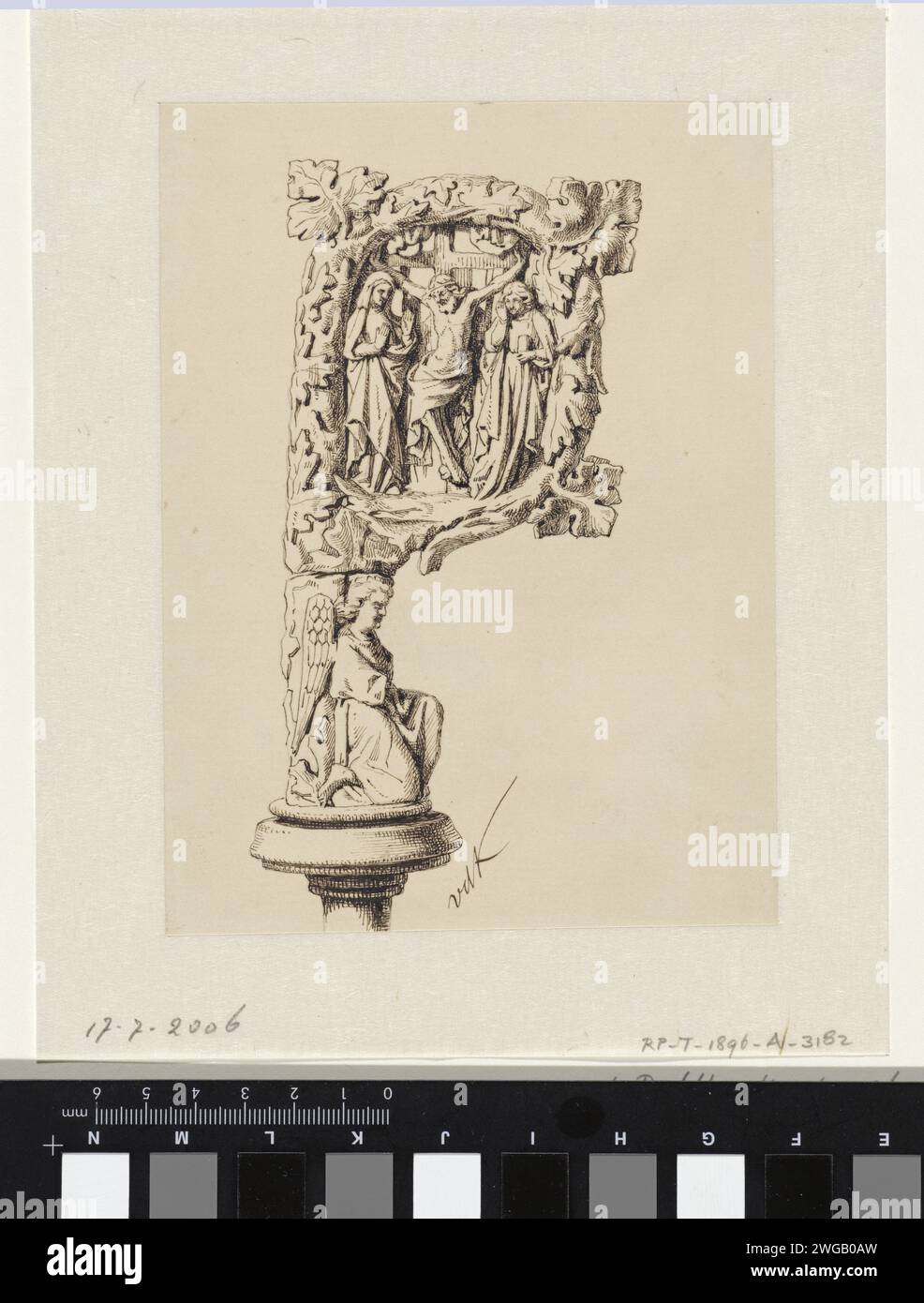 Ivoren Bisschopsstaf, with the crucifixion of Christ, David van der ...