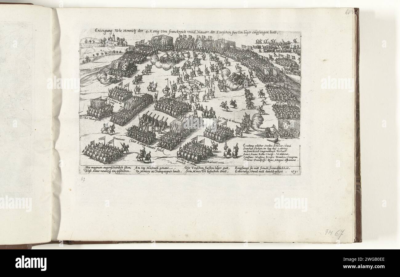 Visit from Henry IV to the German army, 1591, 1591 - 1612 print ...