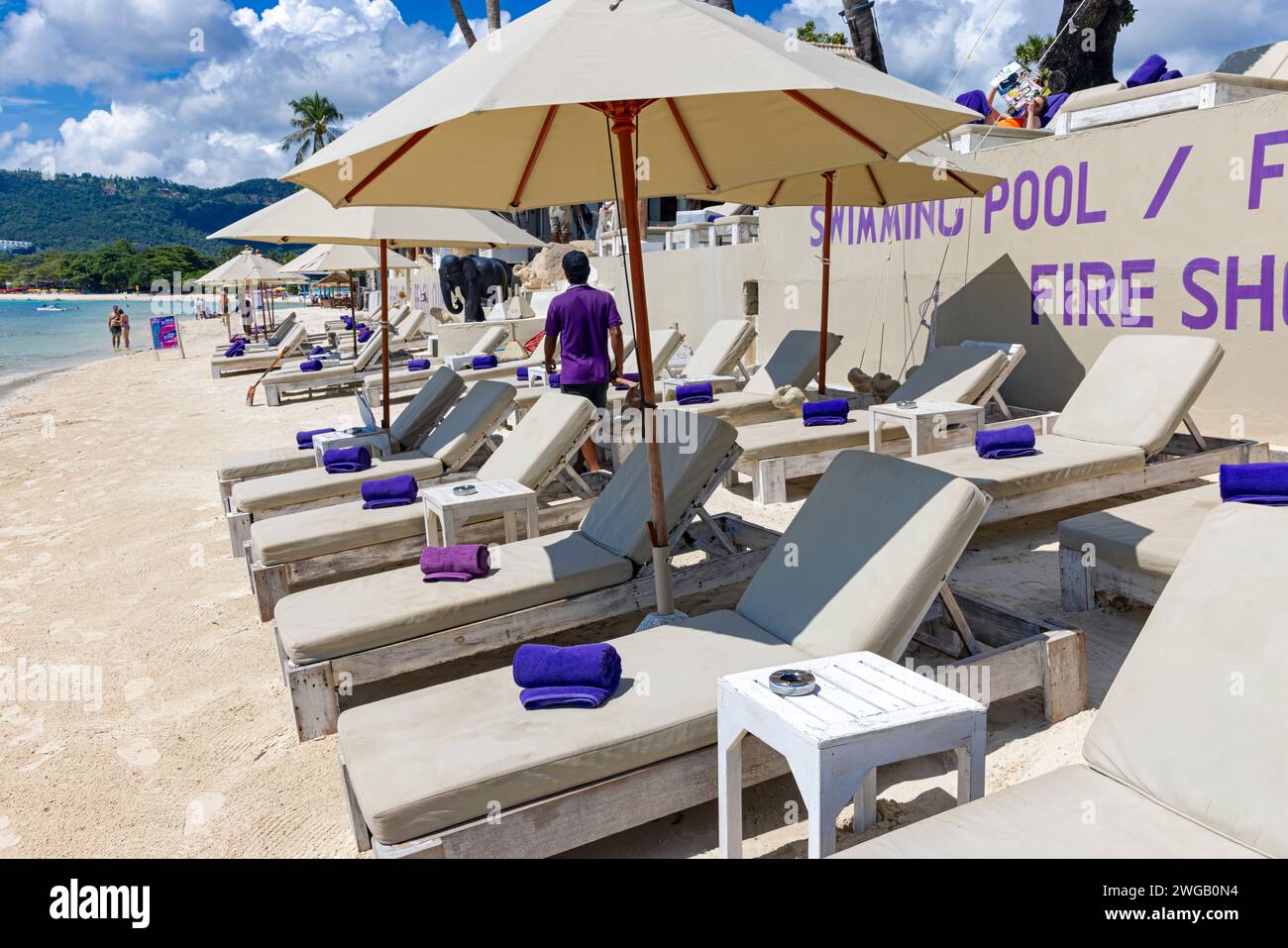 Ark Hotel frontage and facilities on Chaweng beach, Ko Samui, Thailand ...