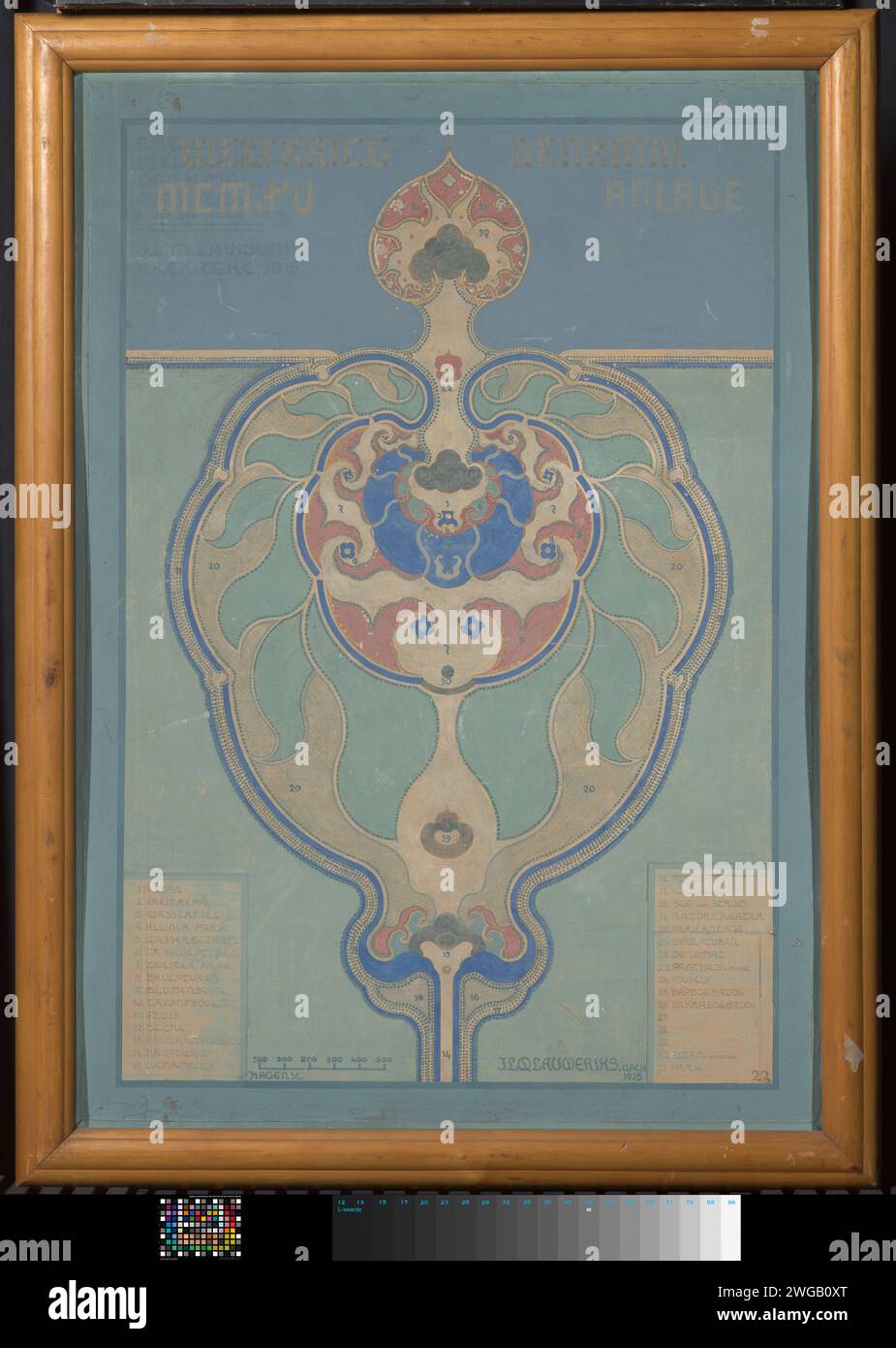 Design for a war memorial, Mathieu Lauweriks, 1915 drawing World War ...