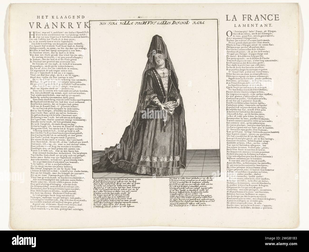 Madame de Maintenon as the complaining France, 1706, 1706 print Madame ...