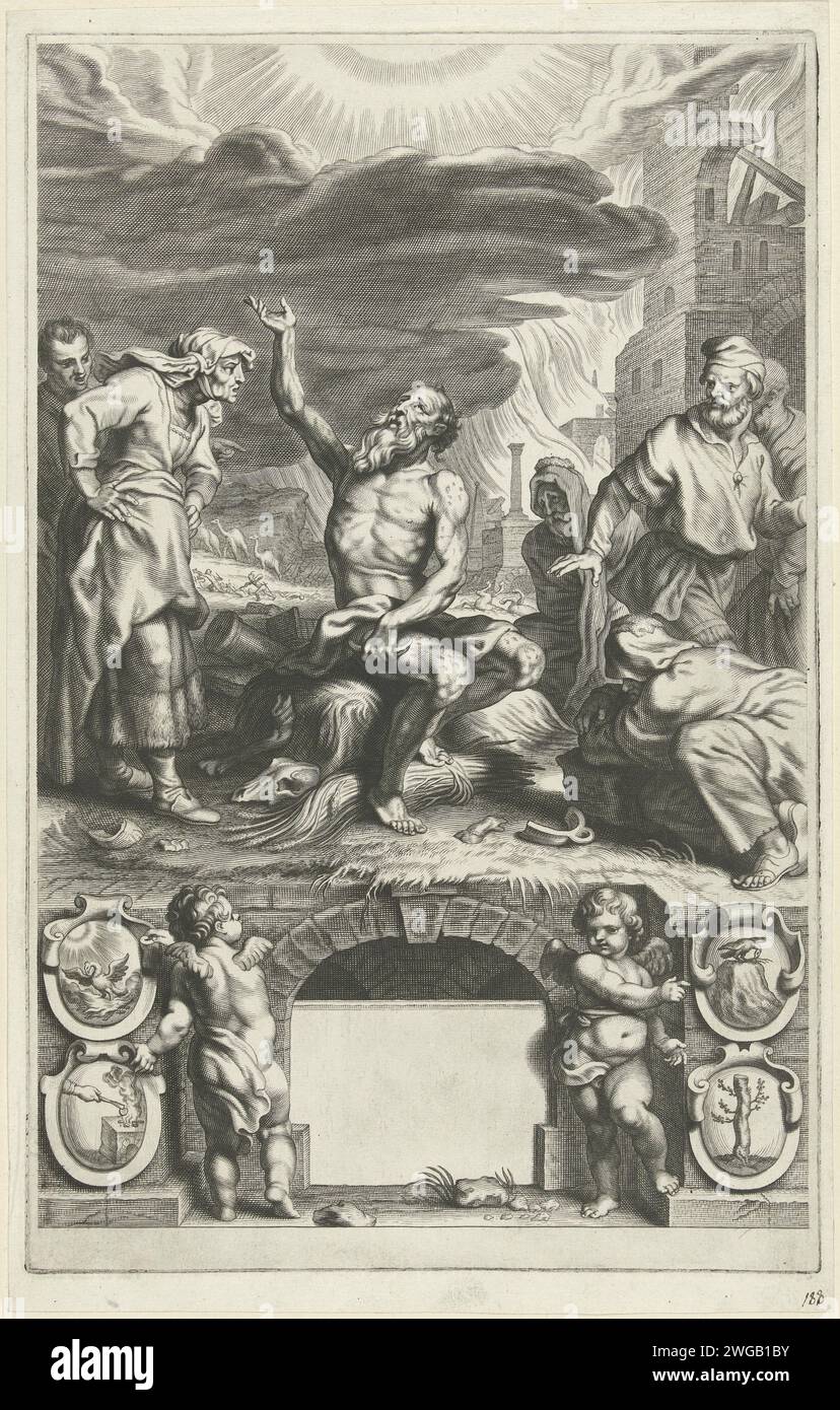 Job is scolded by his wife, Cornelis Galle (II), After Abraham van ...