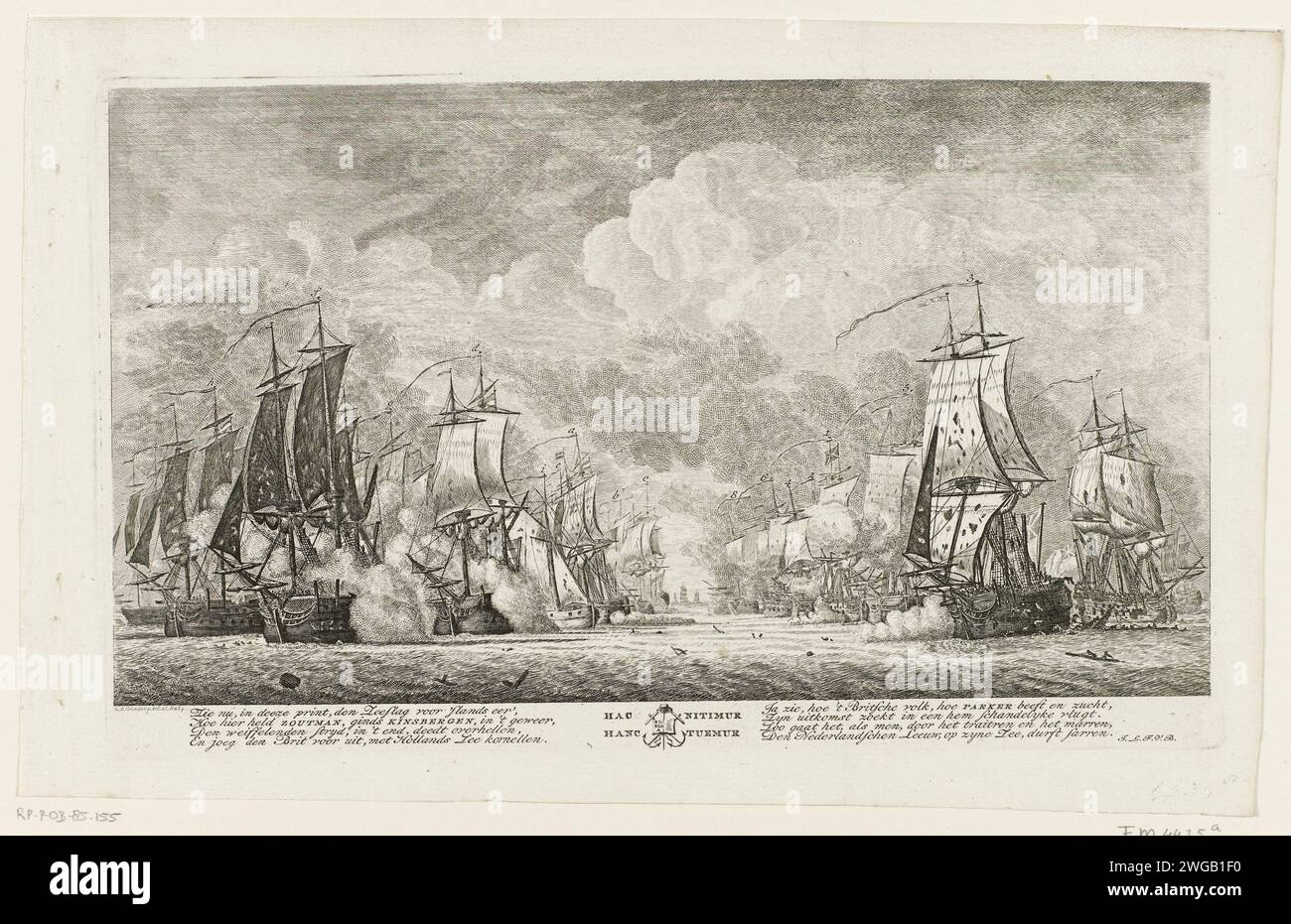 Sea battle at Doggersbank, 1781, Carel Frederik Bendorp (I), 1781 ...