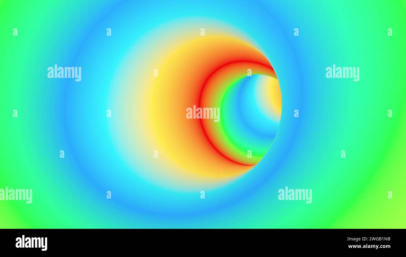 Vibrant color tunnel rainbow intro 3d render Stock Photo - Alamy