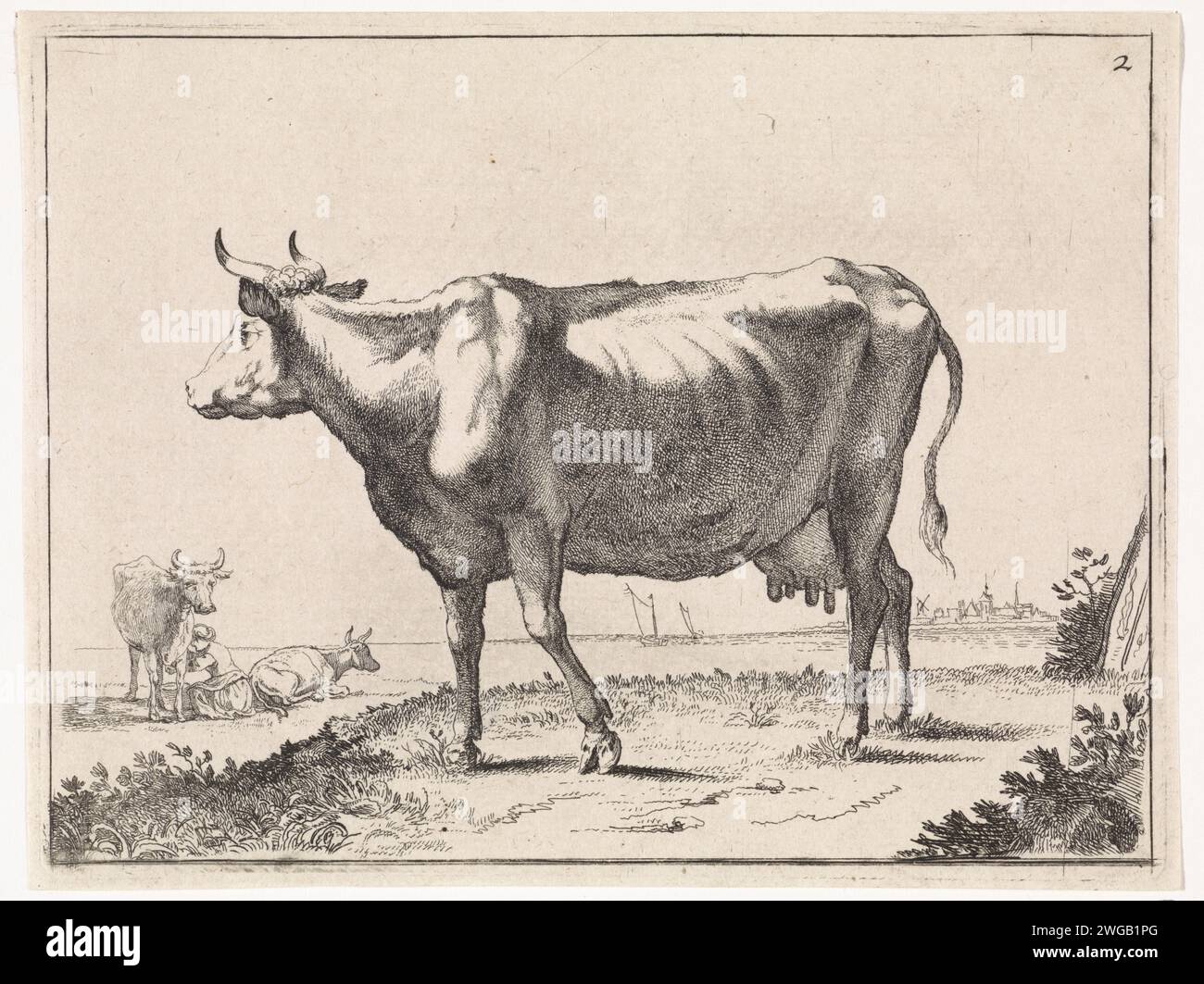 Melkkoe, Paulus Potter (Rejected Attribution), After Paulus Potter ...