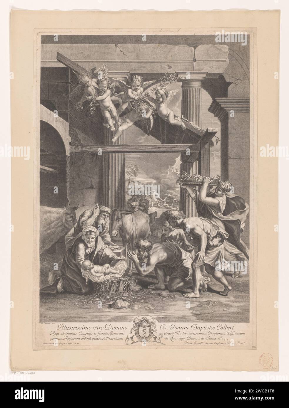 Adoration by De Herders, Etienne Picart, After Nicolas Poussin, 1642 ...