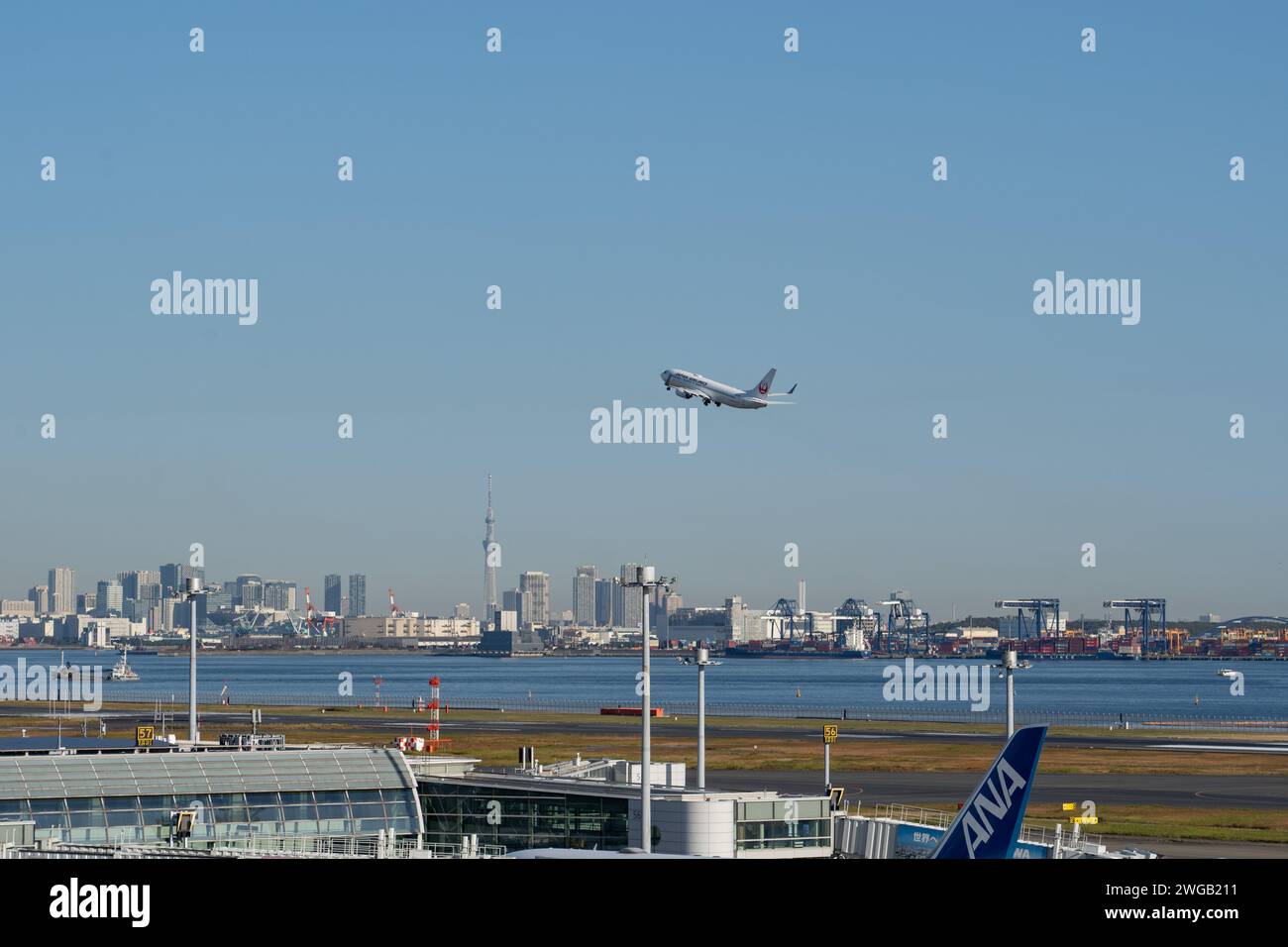 Tokyo, Japan – Nov.20th, 2023: Japan Airlines airplane taking off from ...