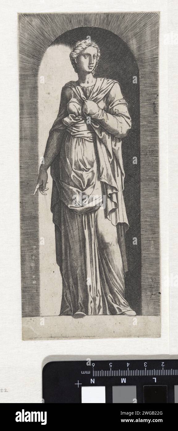 Sibille pointing with her right hand, Lambertus Suavius, 1520 - 1567 ...