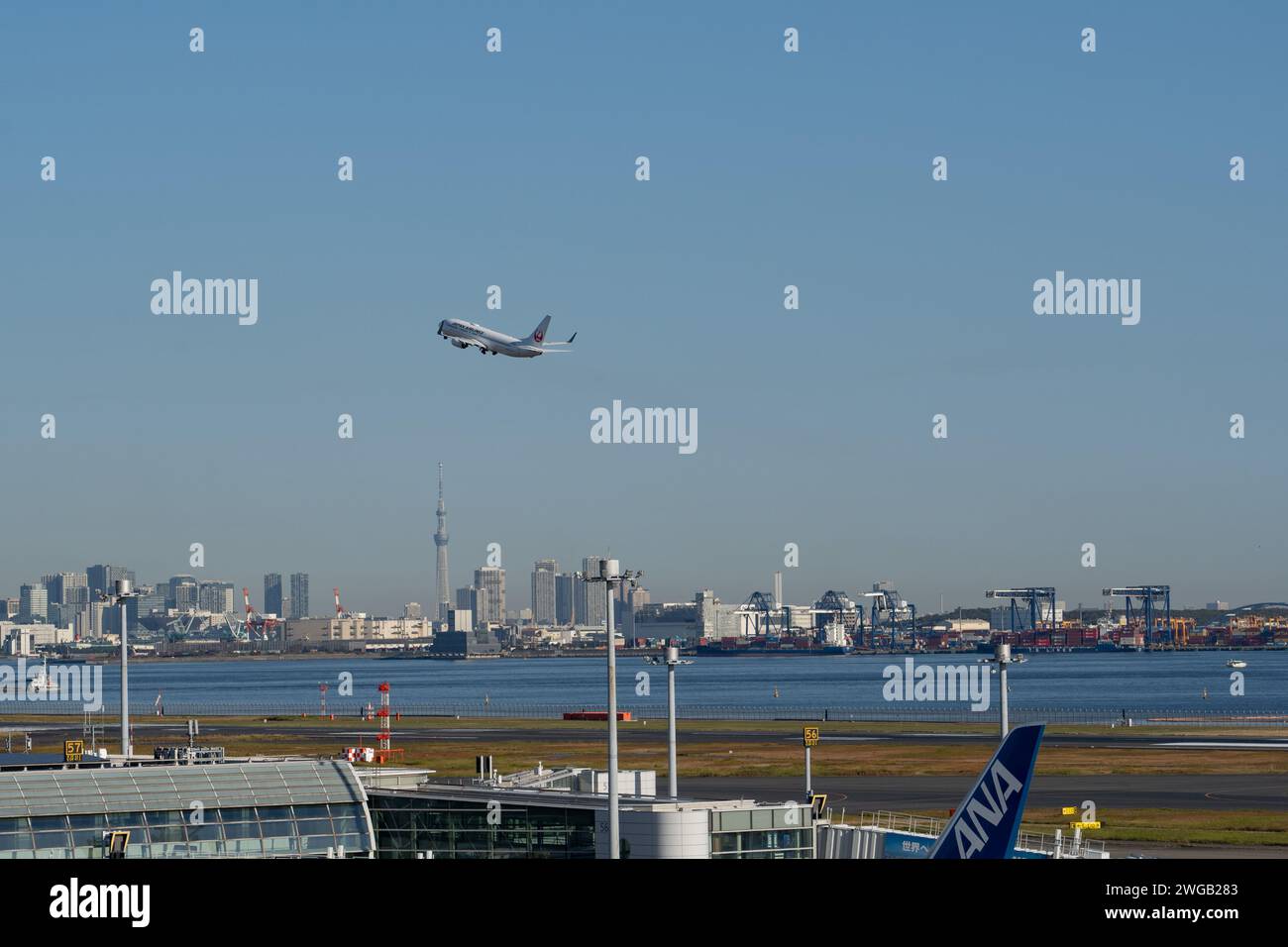 Tokyo, Japan – Nov.20th, 2023: Japan Airlines airplane taking off from ...